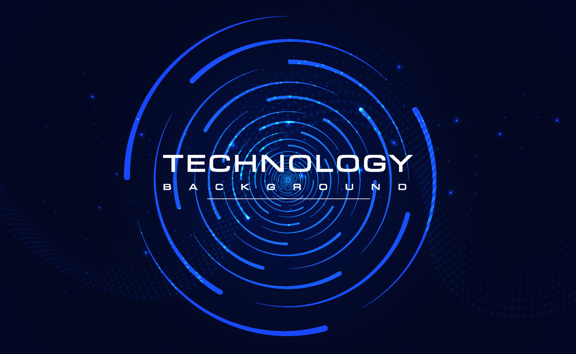 Digital Technology Blue Background Online Cyber Technology Algorithm Abstract Wave Circuit