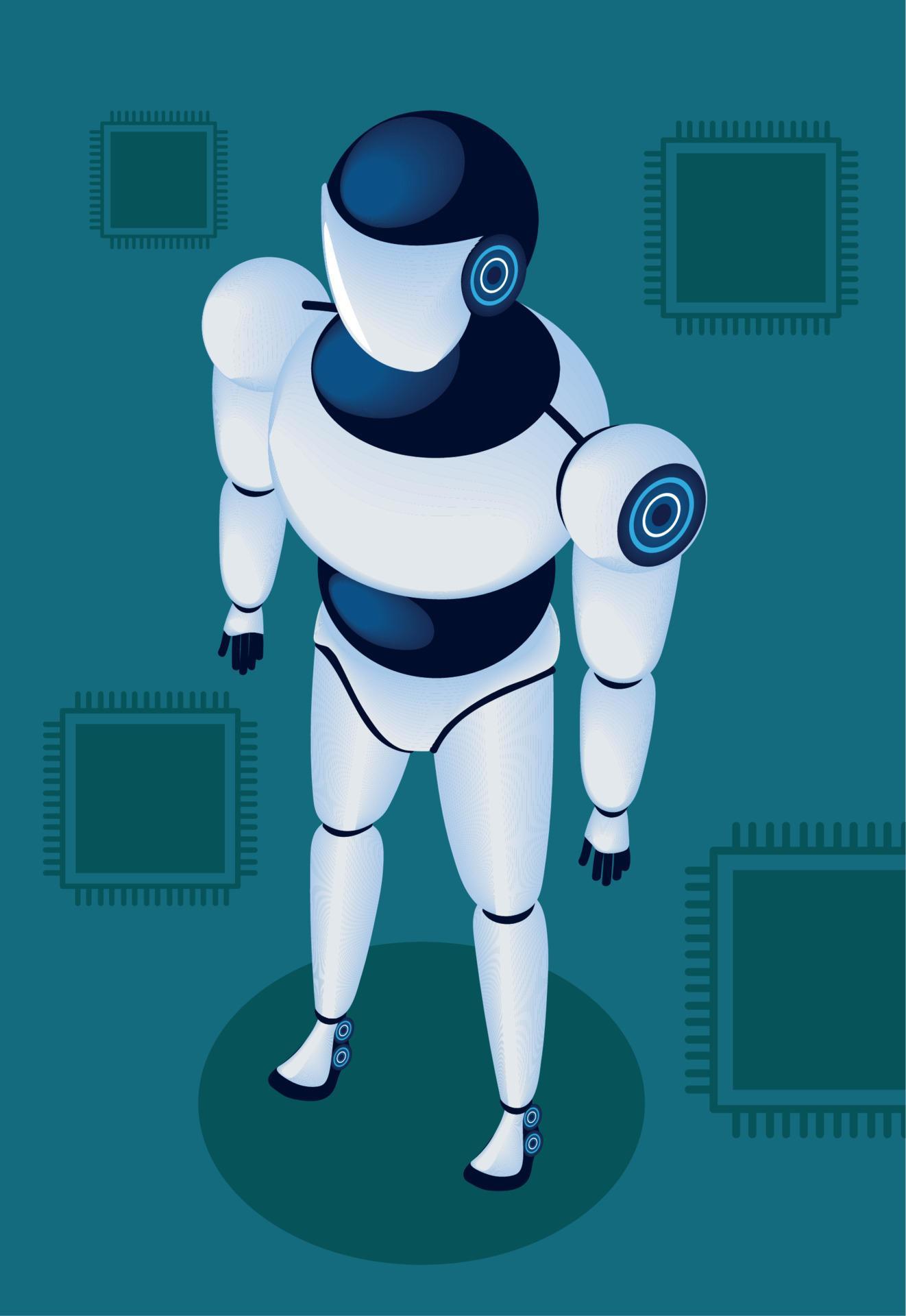 artificial intelligence robotic 13796772 Vector Art at Vecteezy