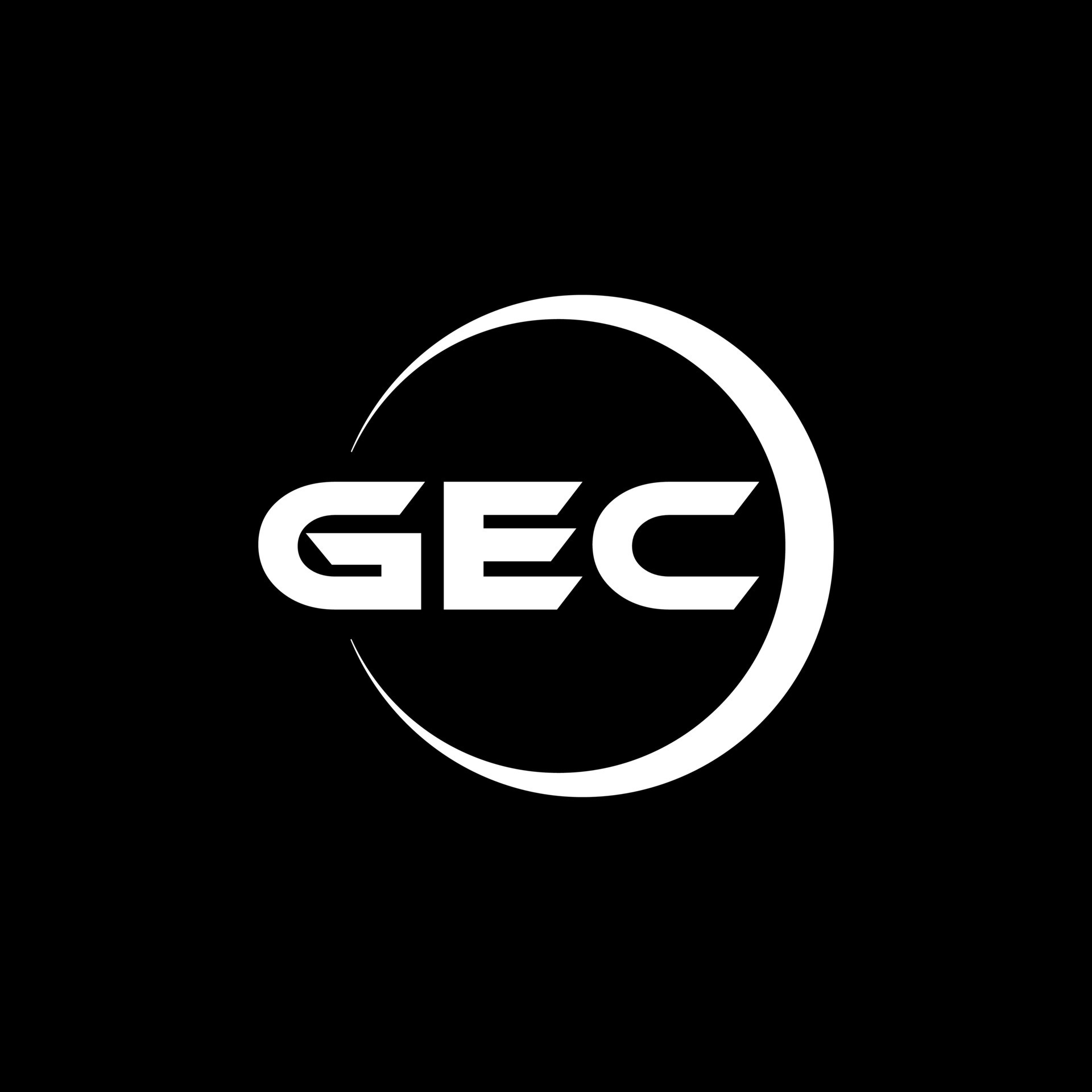 diseño del logotipo de la letra gec en la ilustración. logotipo vectorial, diseños de caligrafía ...