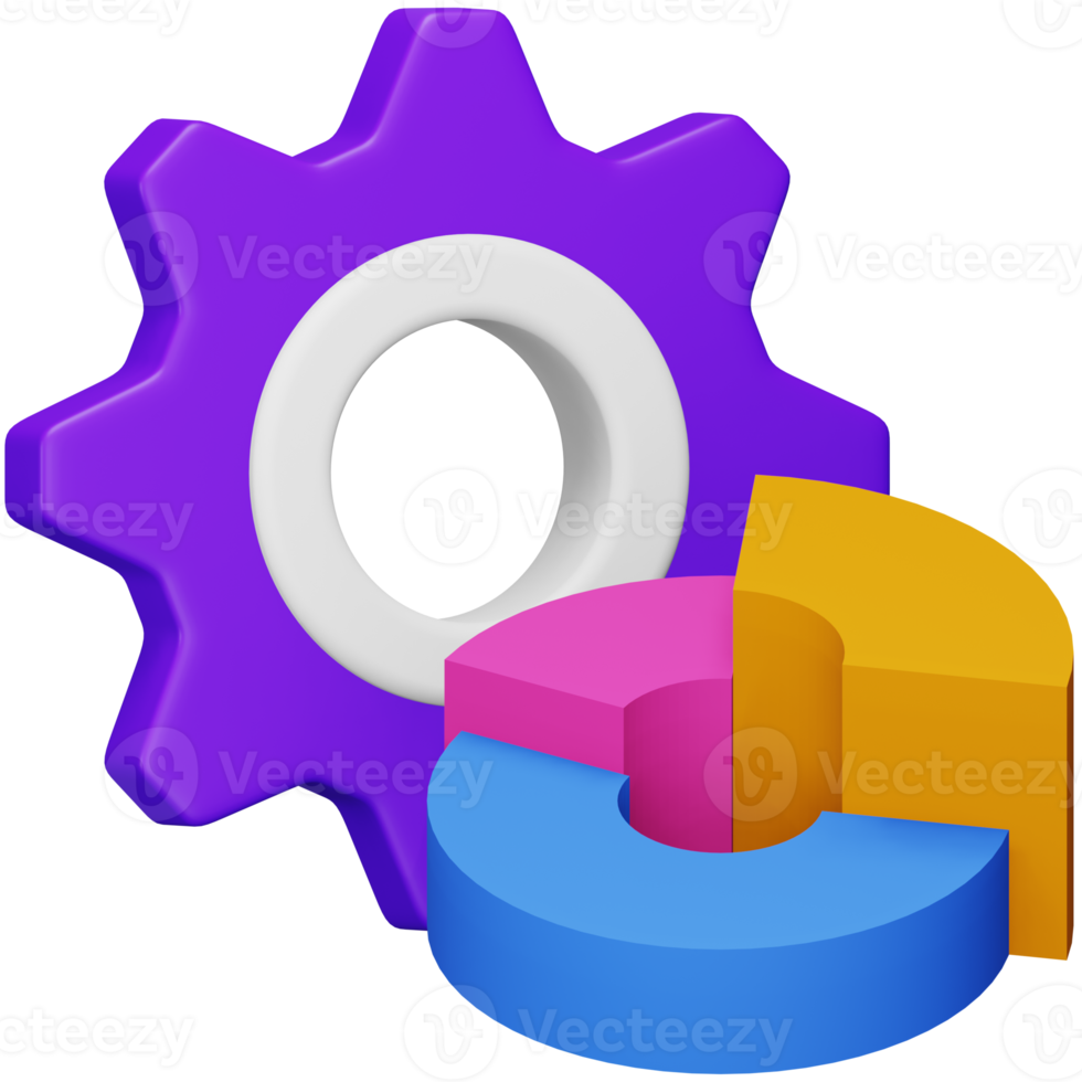 Data setting 3d rendering isometric icon. 13797485 PNG