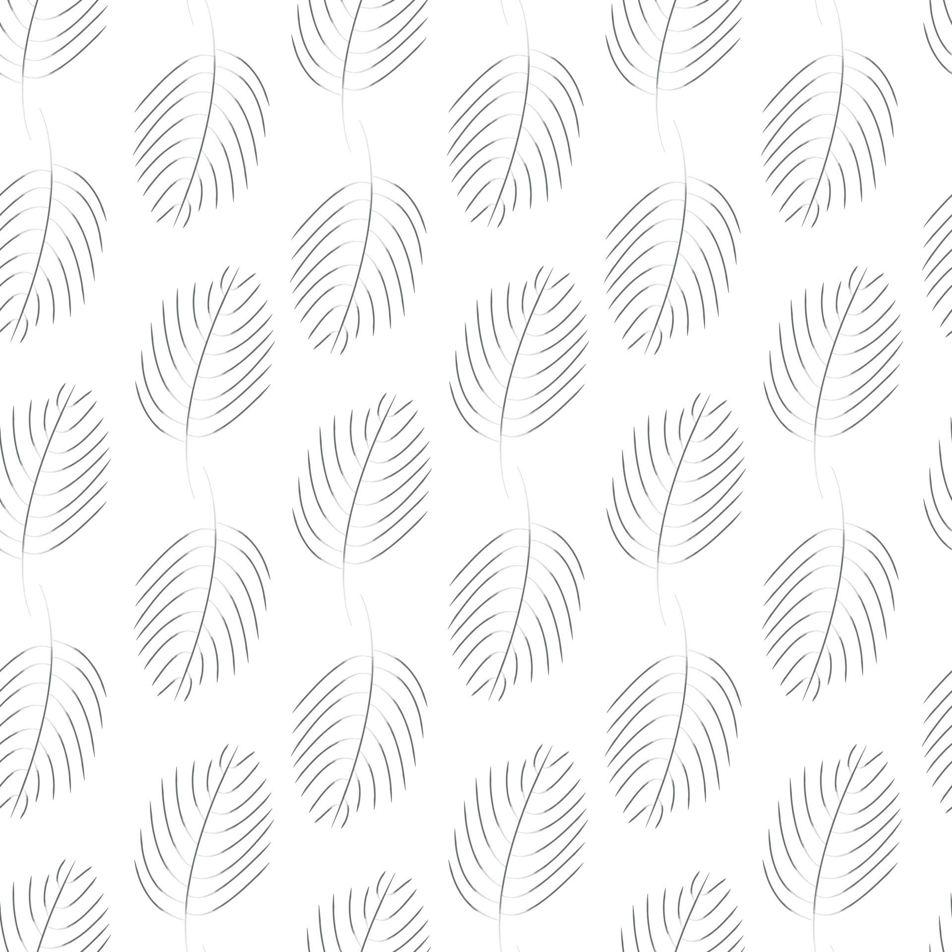 Scattered leaves mono style seamless pattern, simple lino style foliage ... Scattered leaves mono style seamless pattern, simple lino style foliage ...