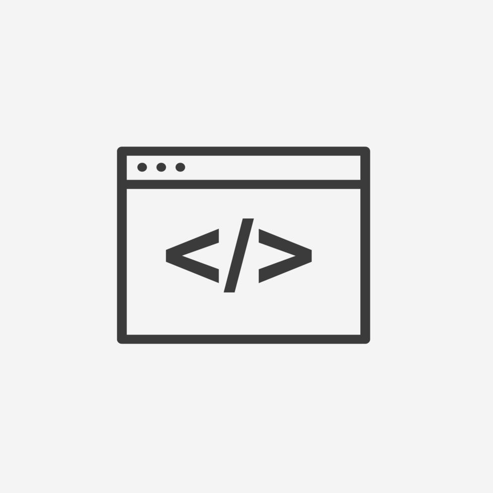 Coding Code Web Programming Icon Vector Isolated 13798425 Vector Art At Vecteezy