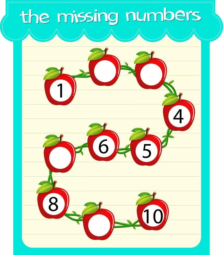 Game templates with missing numbers 13799170 Vector Art at Vecteezy