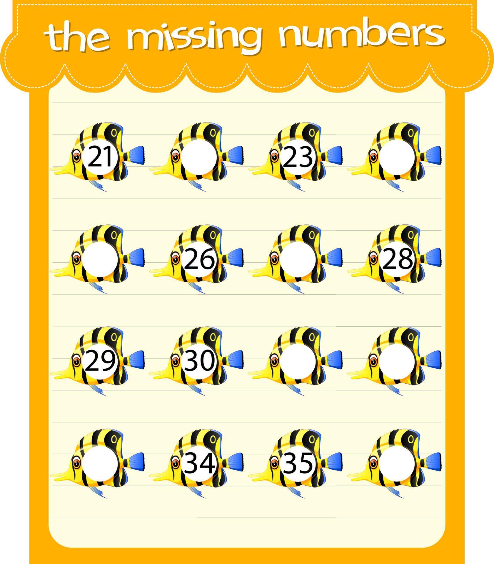 Game templates with missing numbers 13799313 Vector Art at Vecteezy