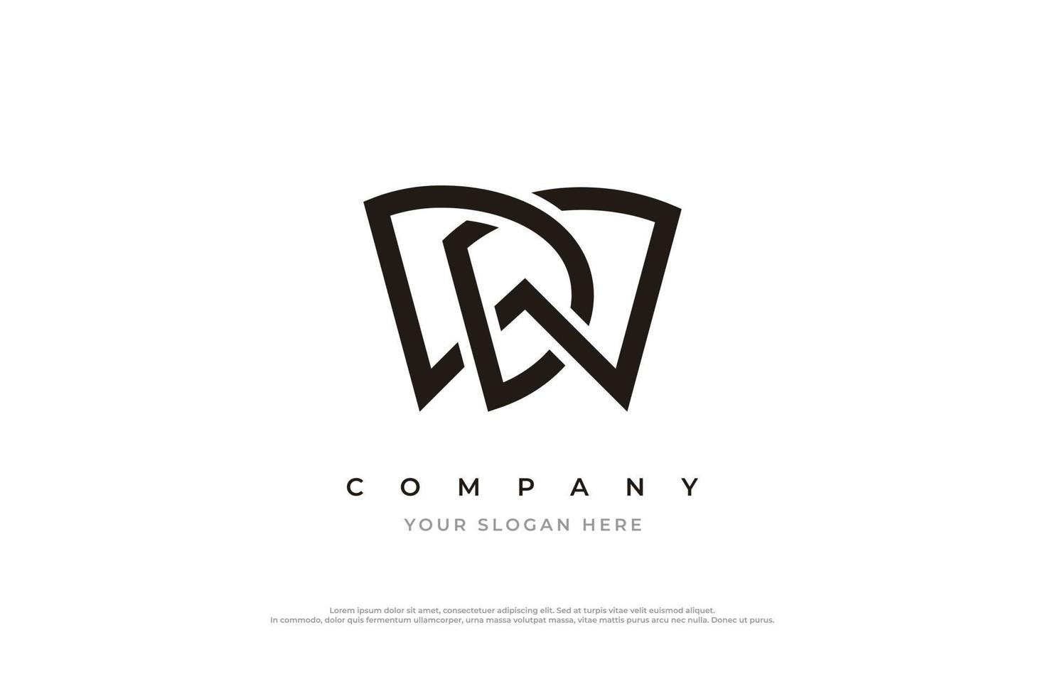 Initial Letter DW or WD Logo Design Vector 13799584 Vector Art at Vecteezy