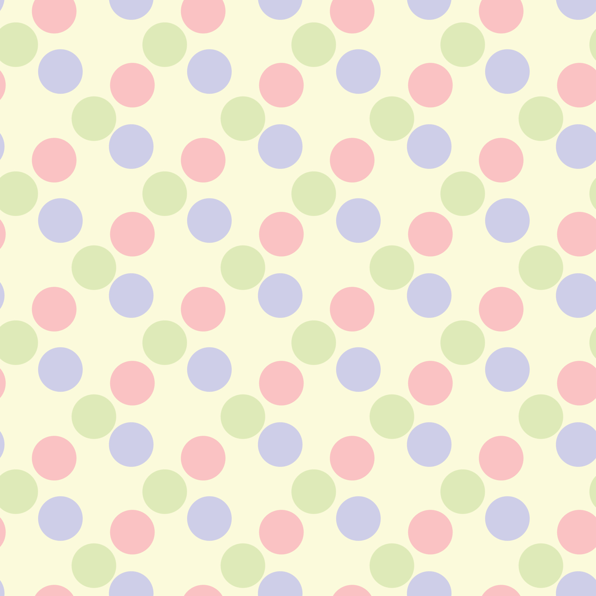 Pastel Polka Dot Pattern Repeating Seamless Backdrop With Blue Pink And Green Circles On A
