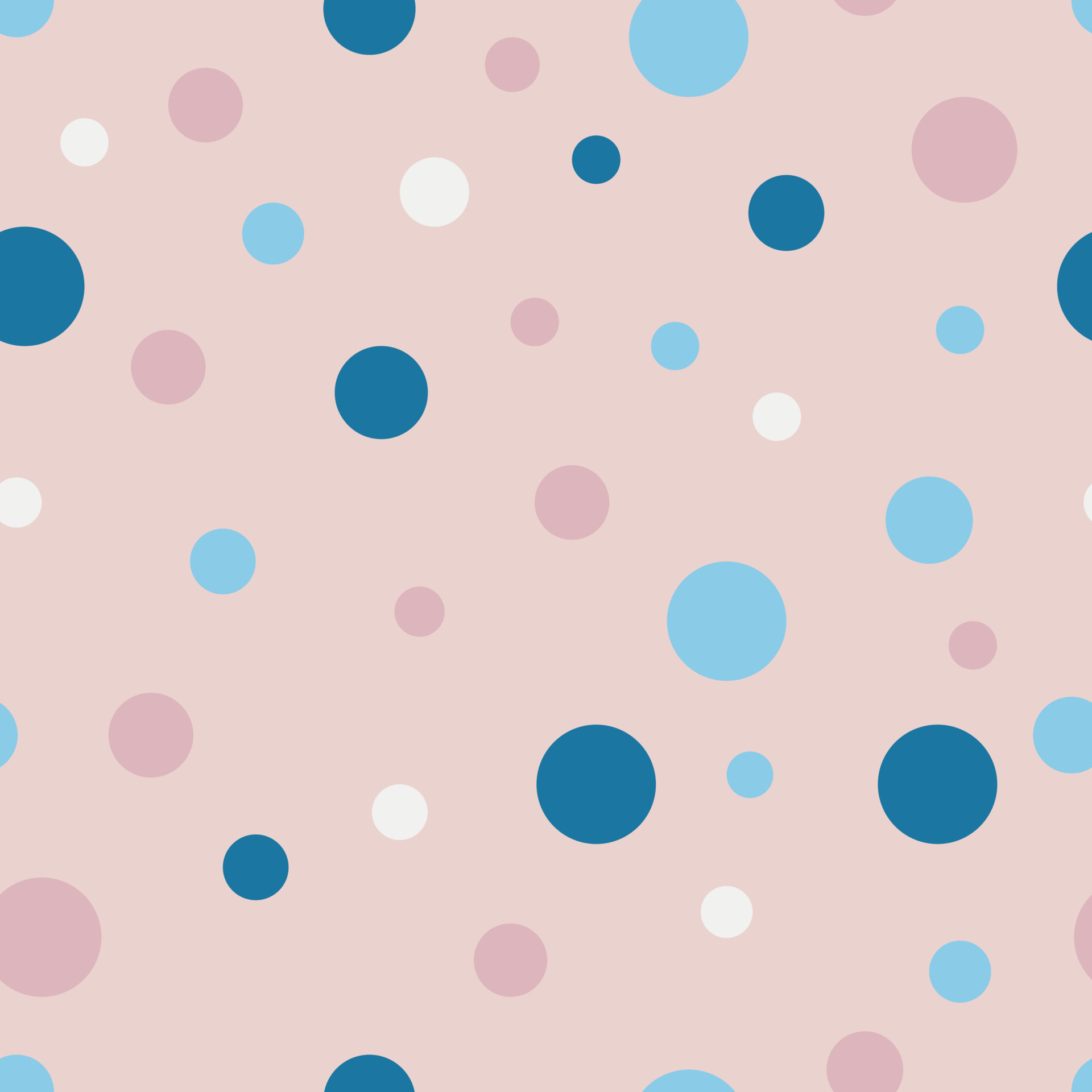 Seamless Pattern In Pastel Polka Dots Vector Purple Background With Colored Circles 13800540