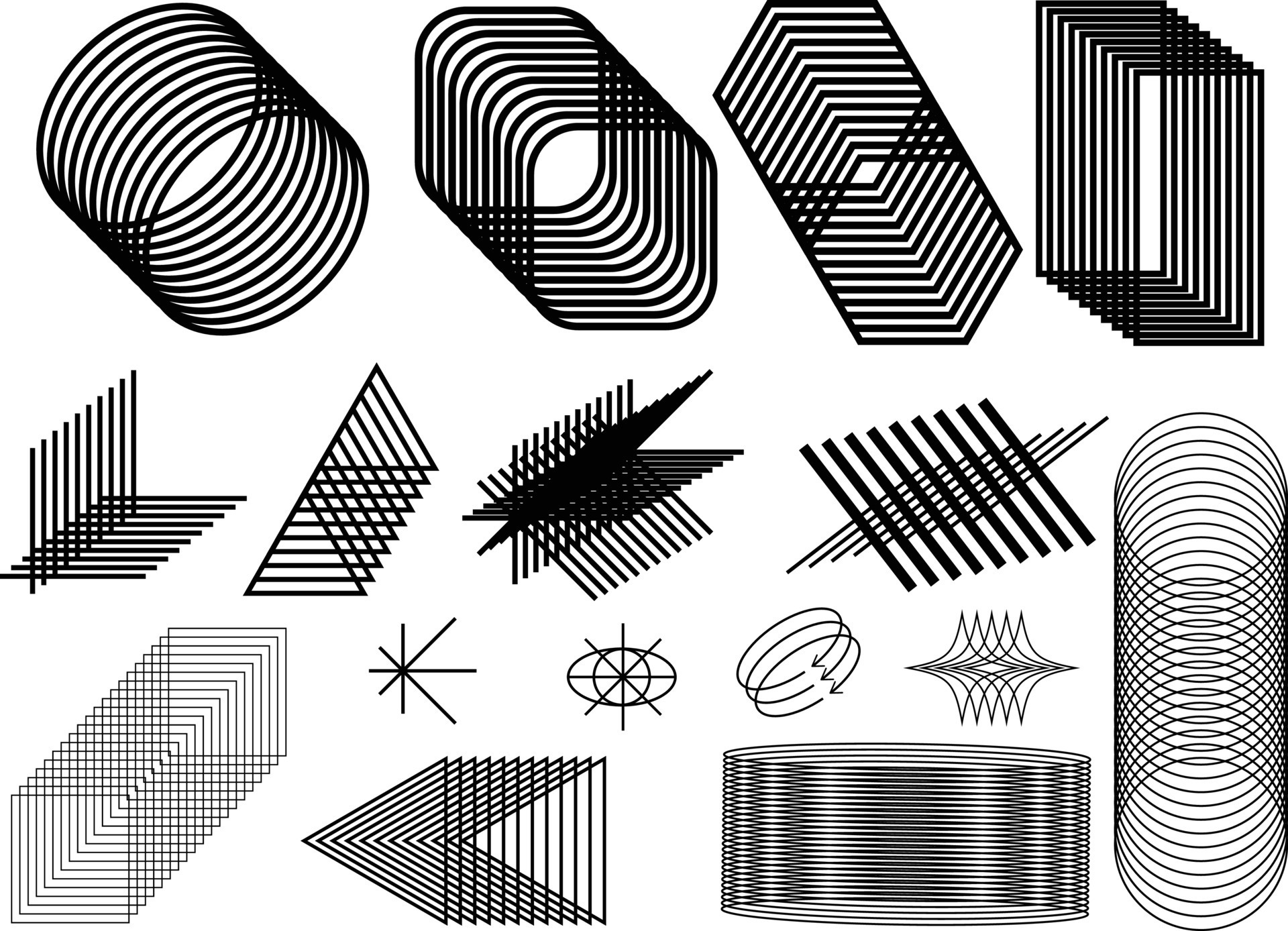 Vector set of Y2K elements and retro-futuristic graphic ornaments for decoration 13800696 Vector ...