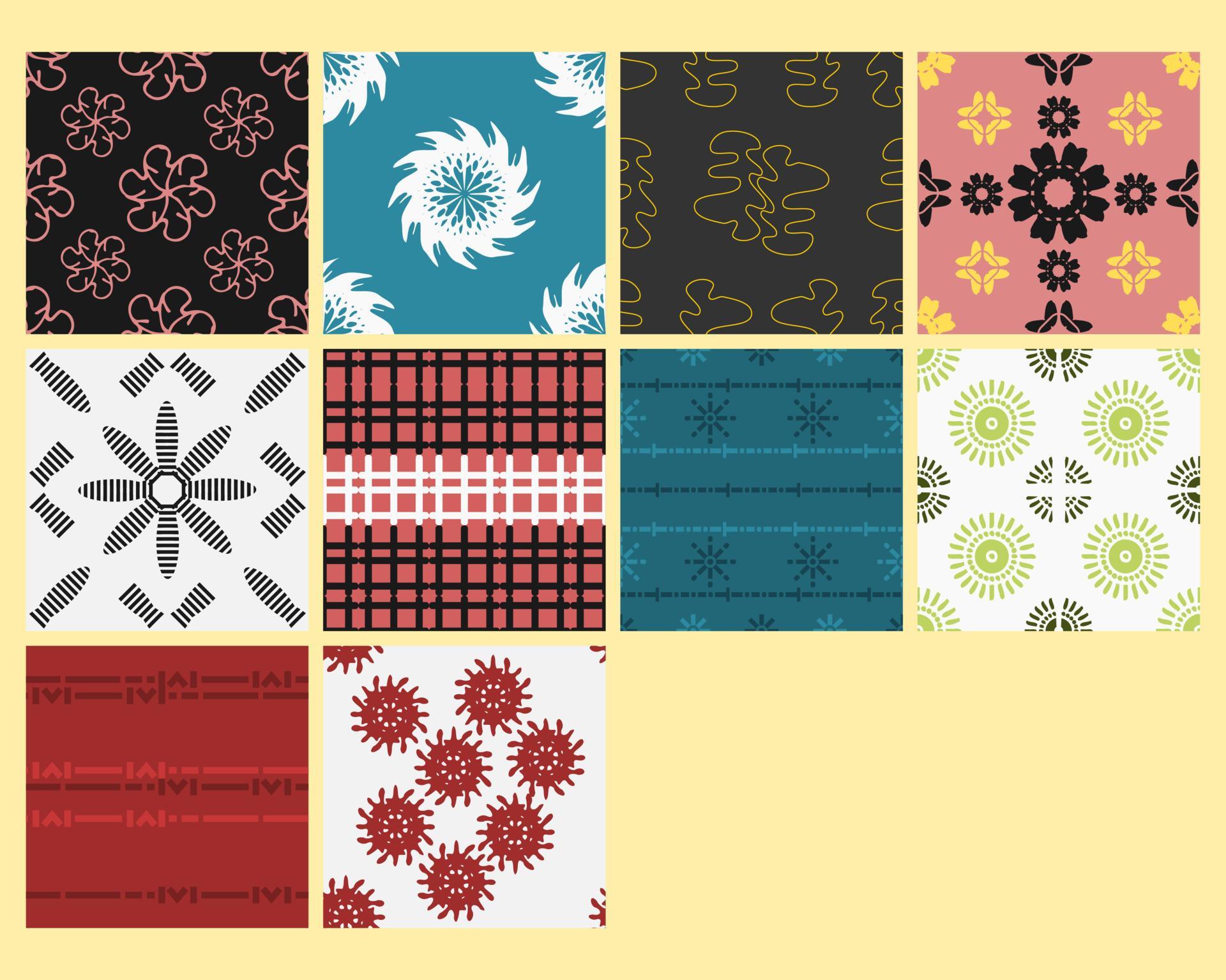 A Collection Of Artistic And Elegant Seamless Patterns Perfect For Home Office Invitation