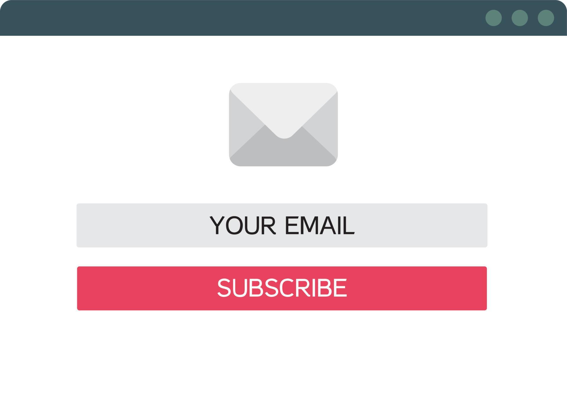Email Subcribe Form Ui Ux Web Design Template 13801122 Vector Art At