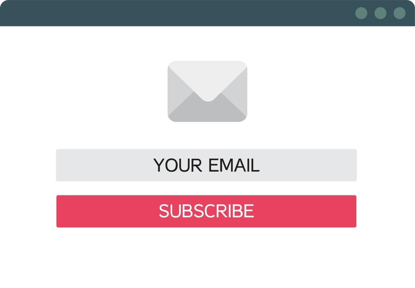 Email Subcribe Form UI UX Web Design Template 13801122 Vector Art at ...