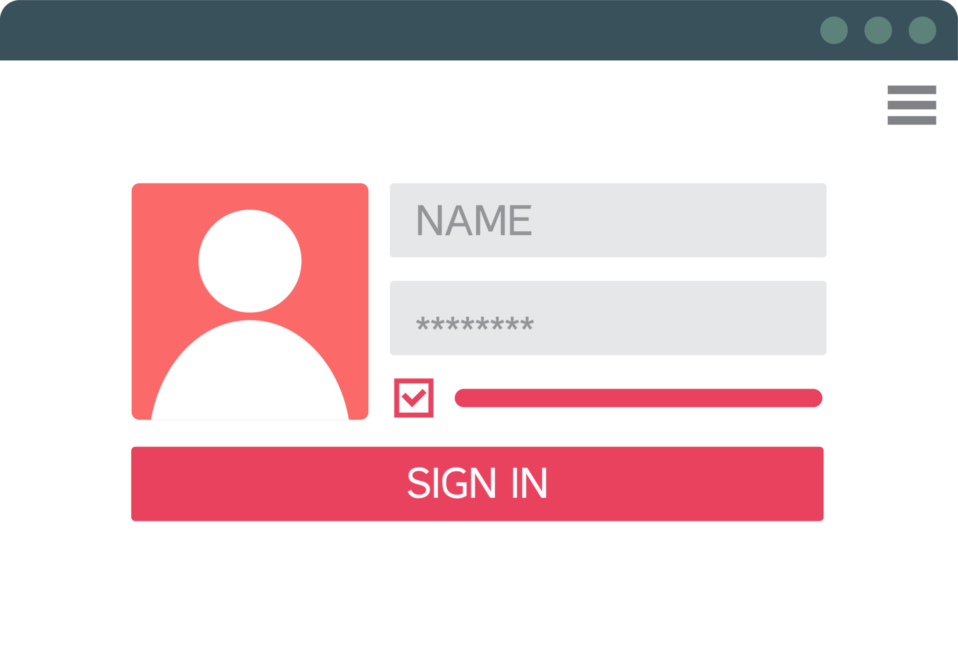 Login Form UI UX Web Design Template 13801125 Vector Art at Vecteezy