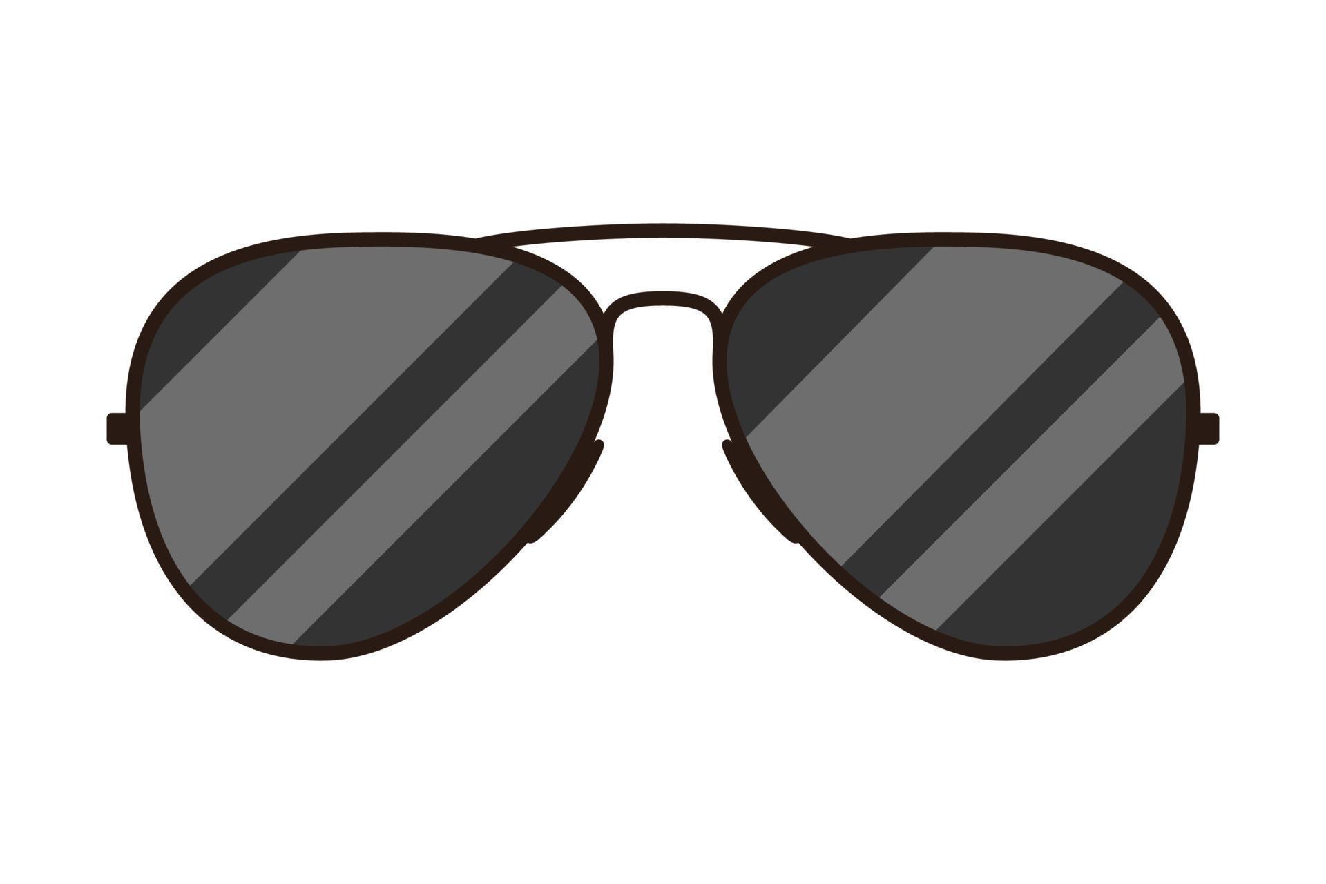 Black Aviator Sunglasses Vector Isolated 13809274 Vector Art At Vecteezy