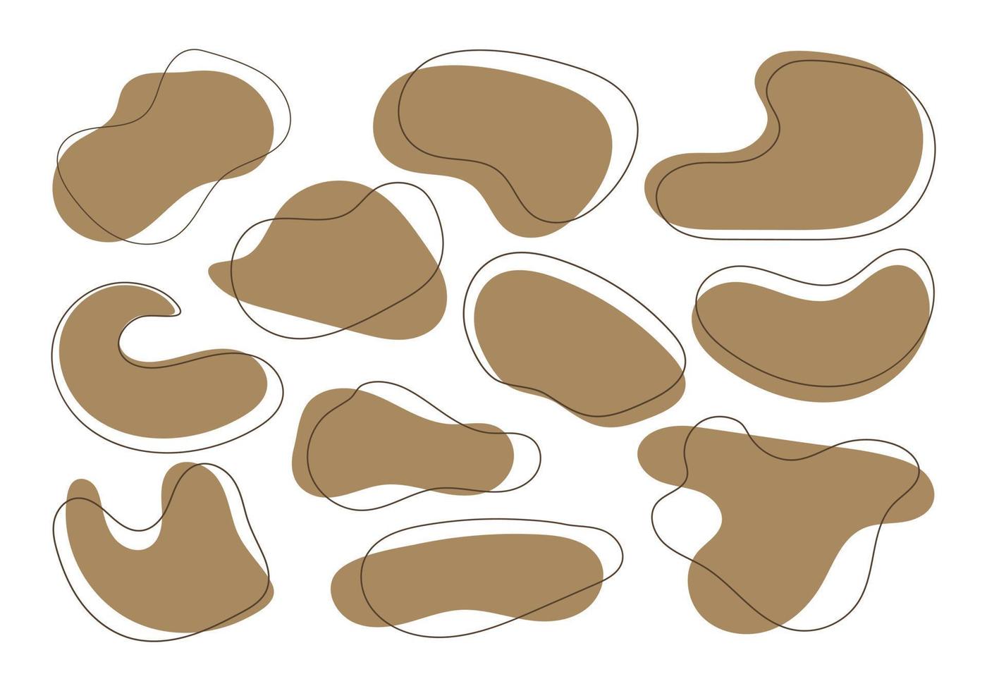 Set Of Irregular Organic Blob Shapes With Lines 13810076 Vector Art At