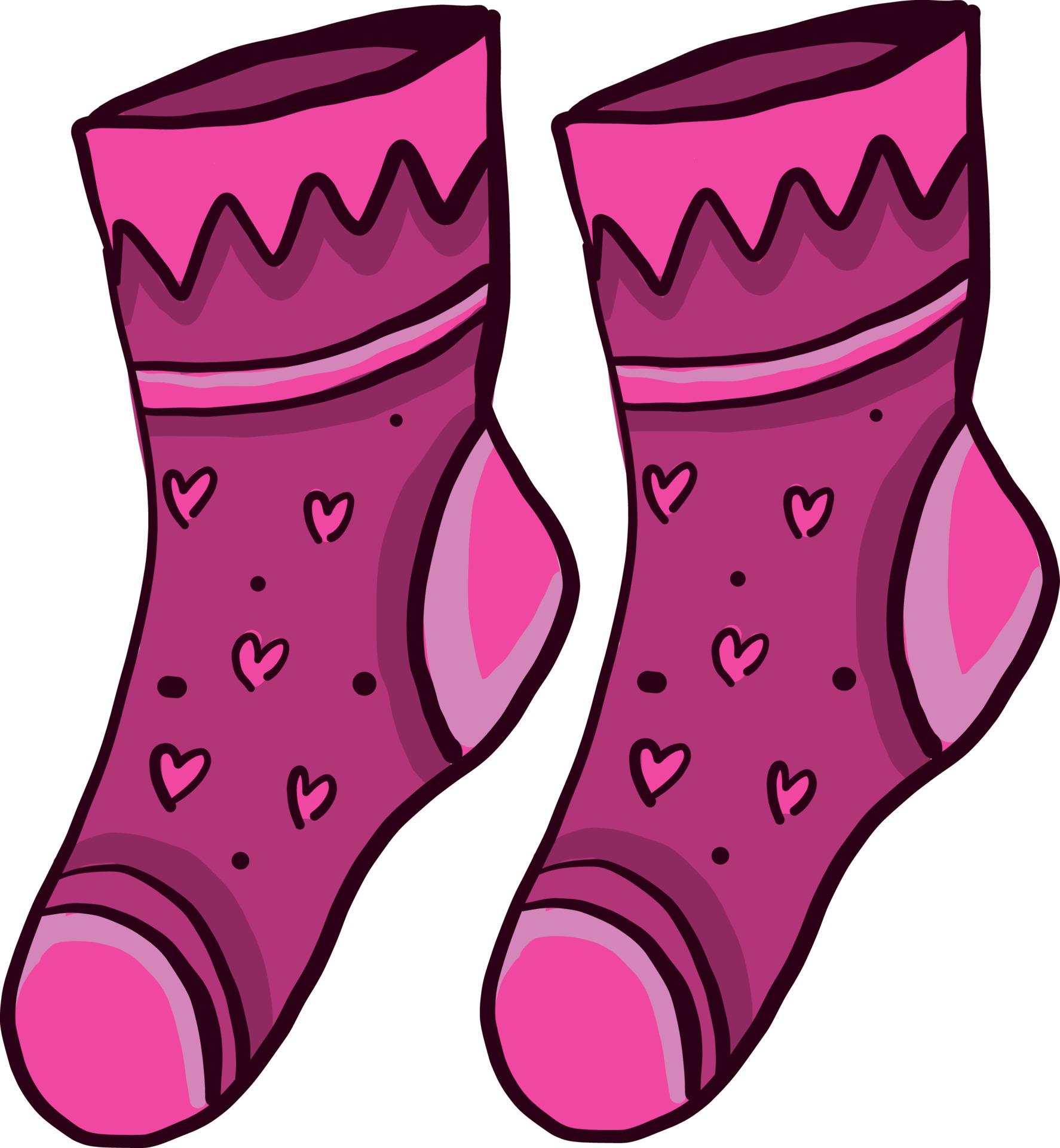 Pink Socks Illustration Vector On White Background 13812724 Vector Art At Vecteezy
