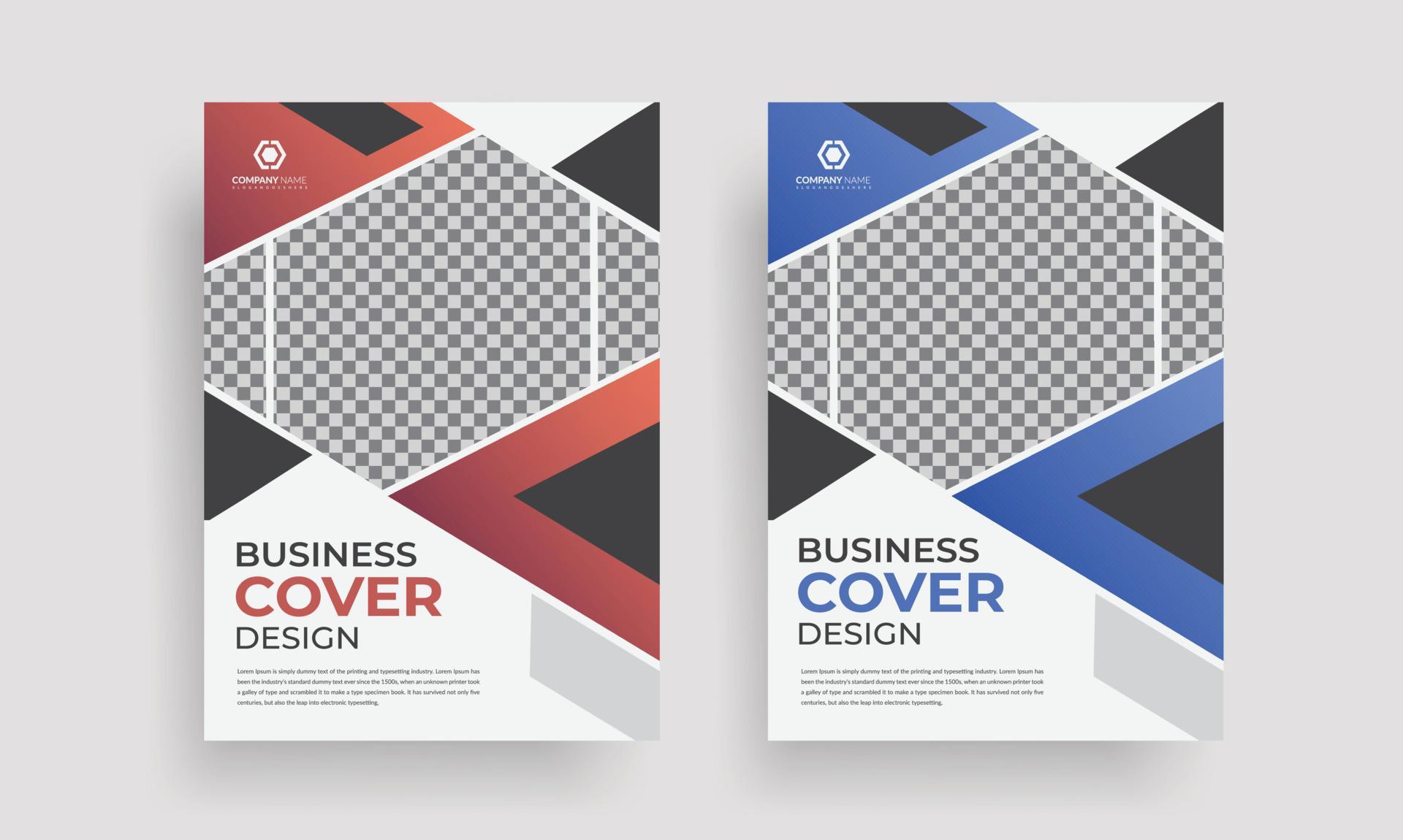 Creative shape corporate business brochure cover design template or ...