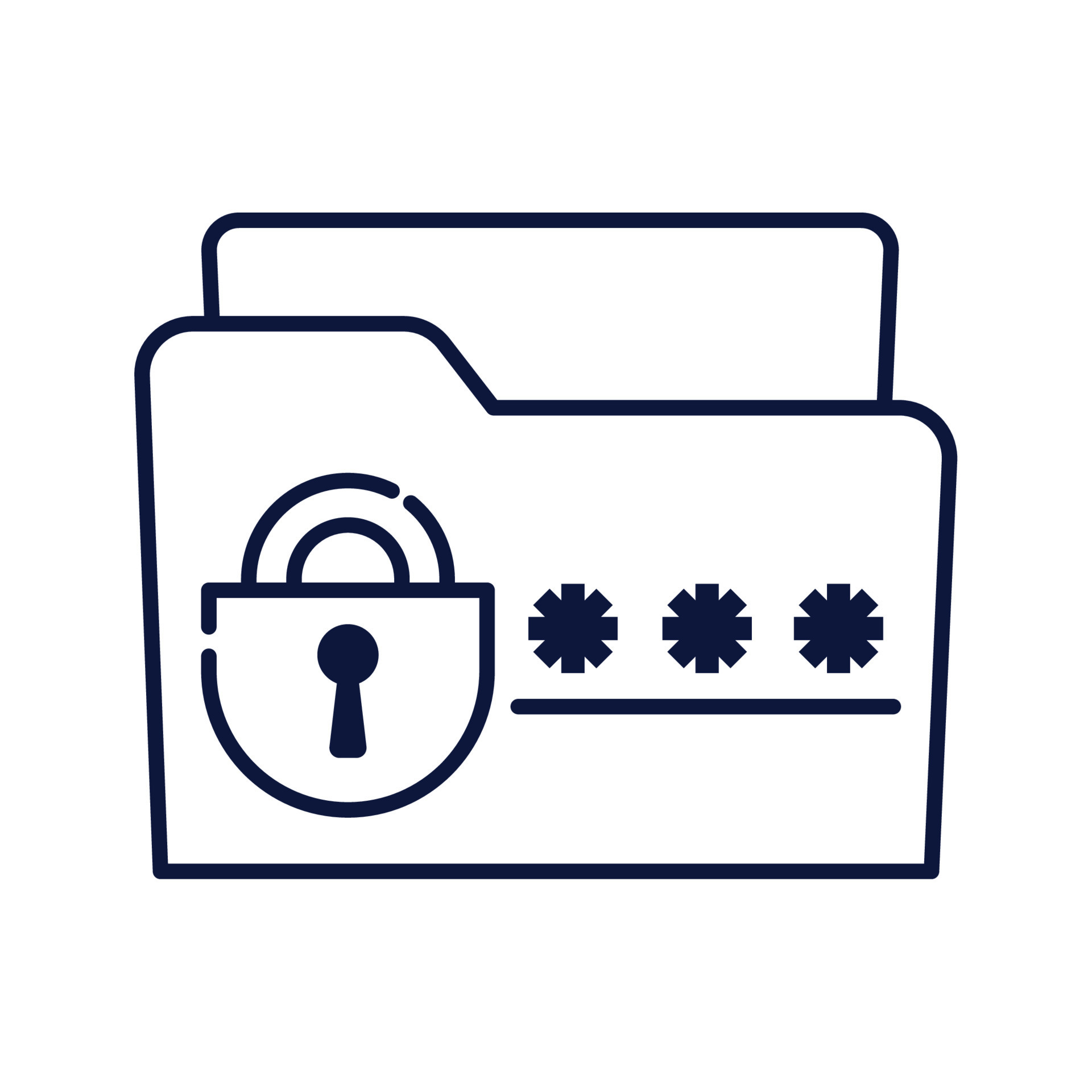 Folder And Password Cyber Security 13816048 Vector Art At Vecteezy
