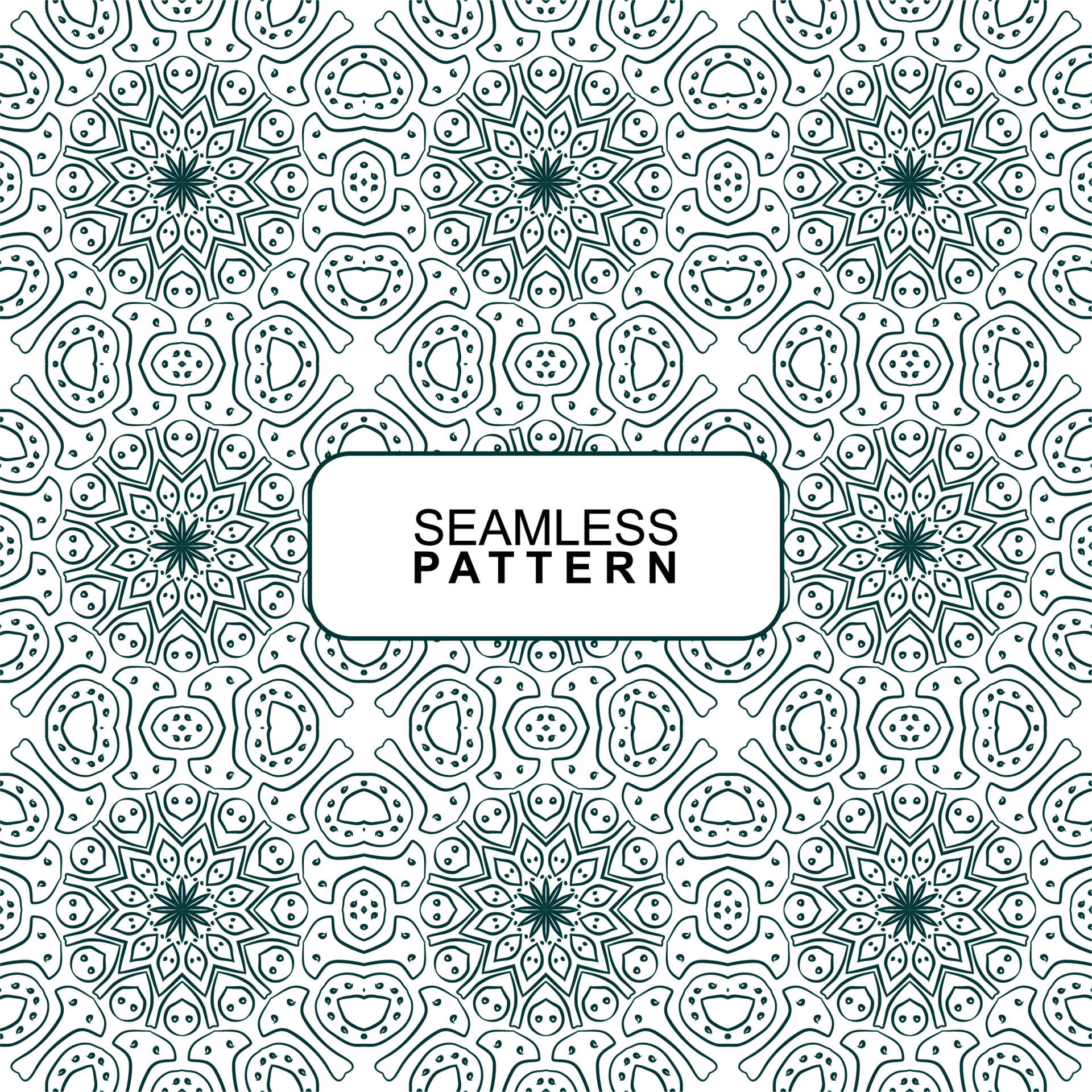 Seamless pattern. Vector Illustration, Mandala. 13816508 Vector Art at ...
