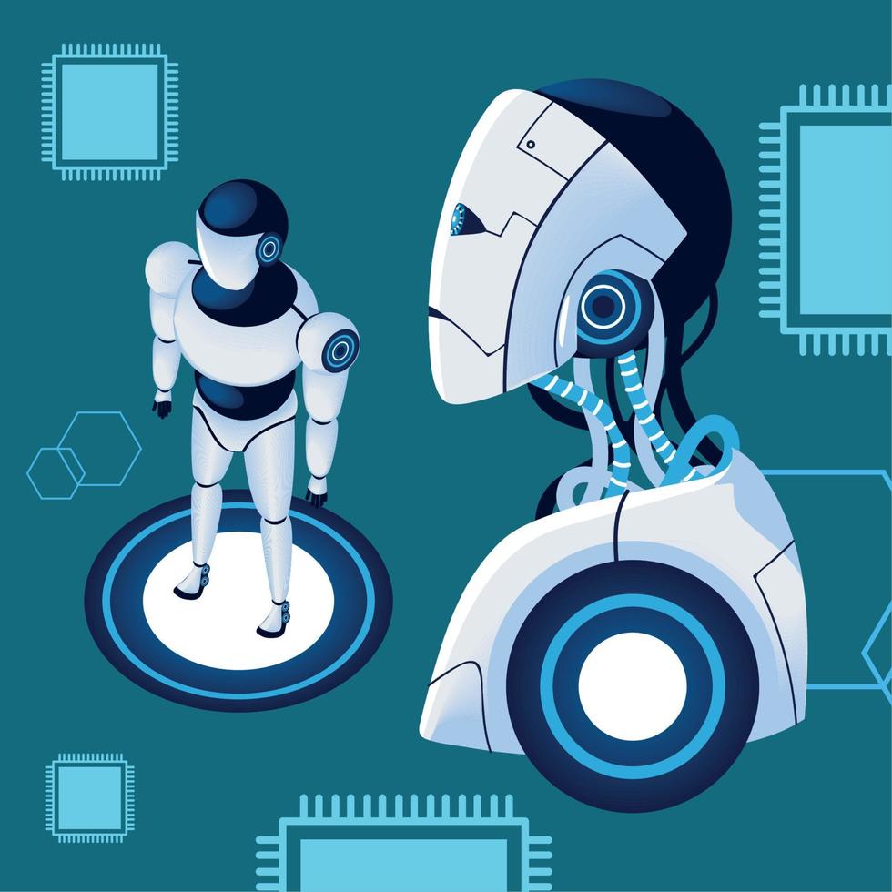 robots machine for AI 13816629 Vector Art at Vecteezy