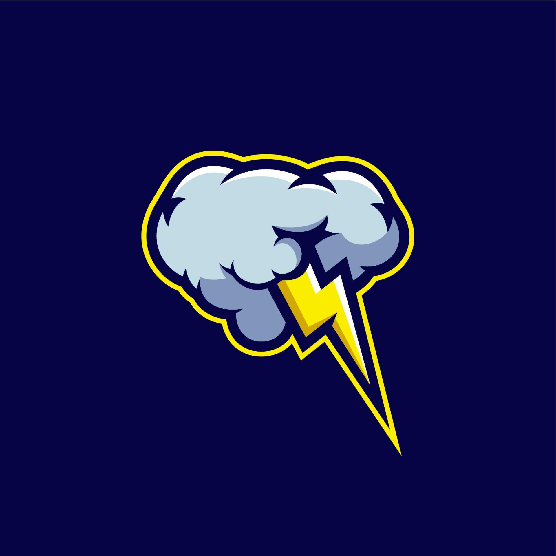 thunder storm vector. thunders cloud vector 13816701 Vector Art at Vecteezy