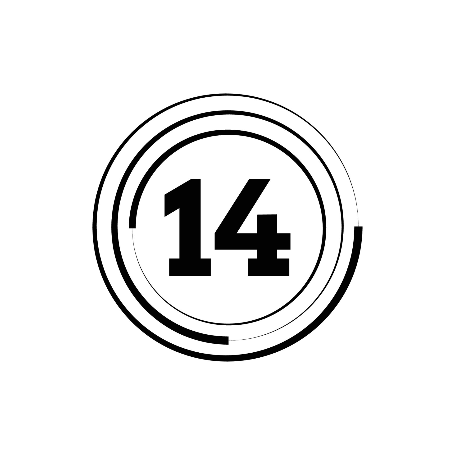Number Logo Design 13818902 Vector Art At Vecteezy