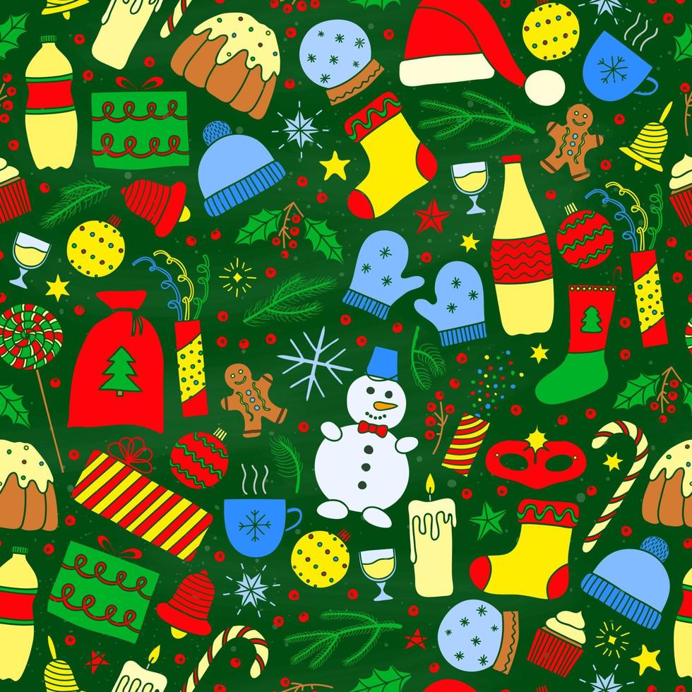 Christmas Seamless Pattern 13819994 Vector Art At Vecteezy