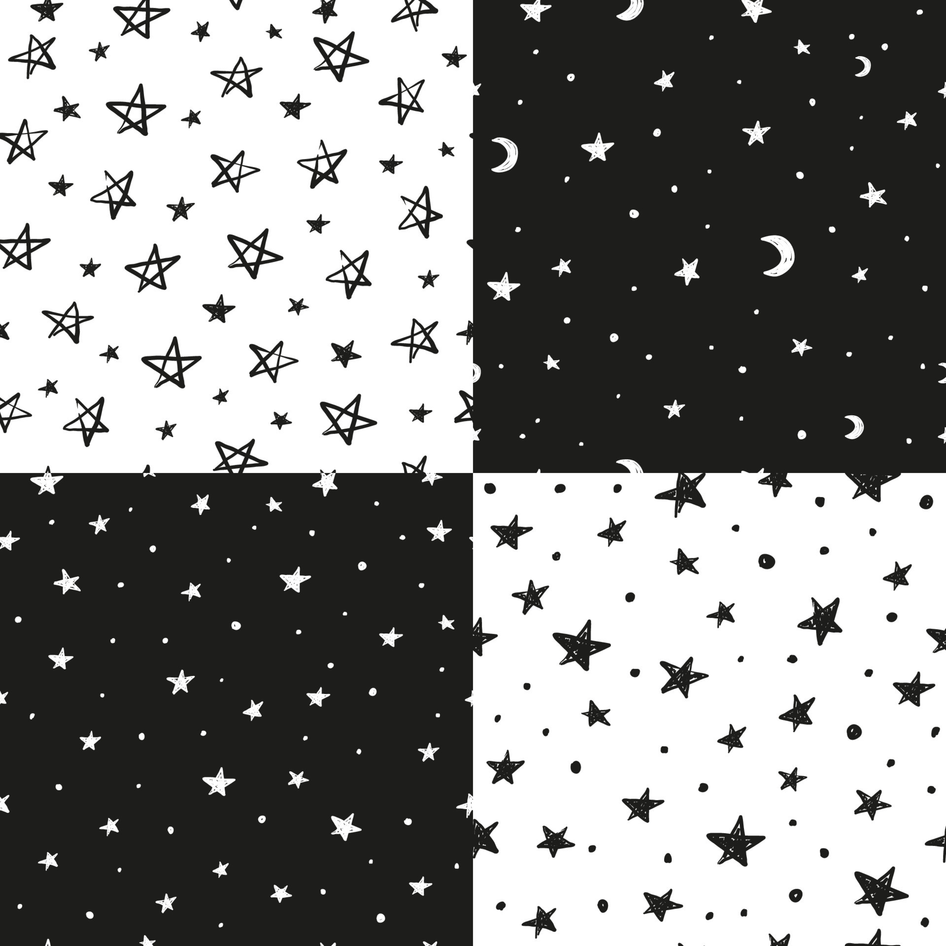 Seamless patterns with stars. 13819999 Vector Art at Vecteezy
