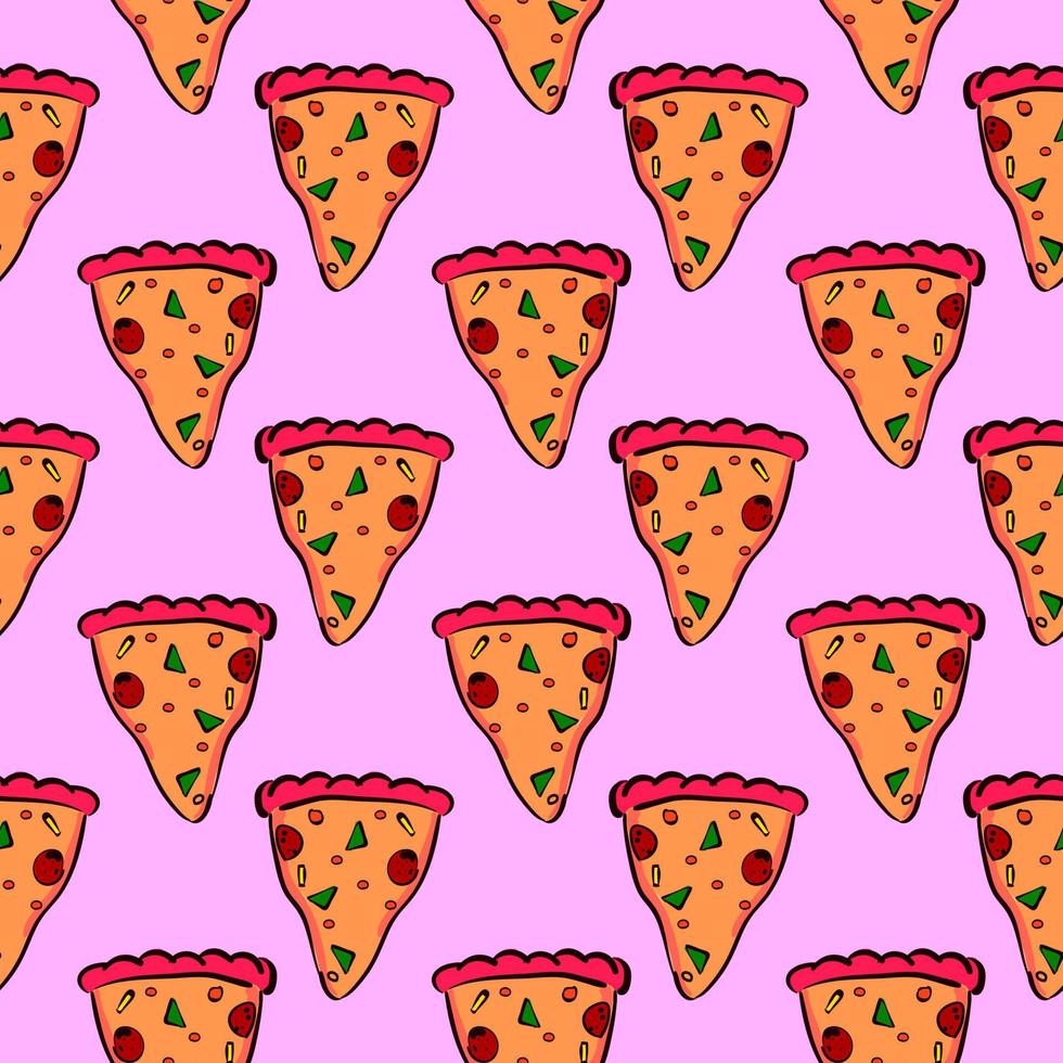 Pizza slice, seamless pattern on pink background. 13821283 Vector Art ... Pizza slice, seamless pattern on pink background. 13821283 Vector Art ...