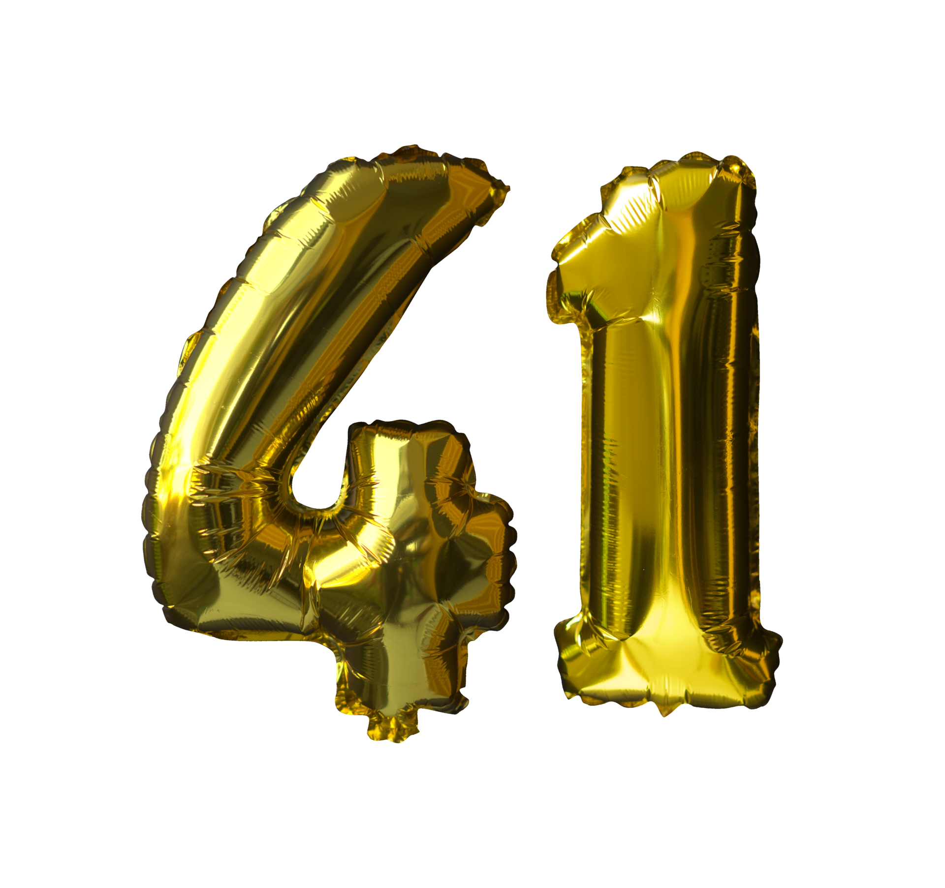 41 Golden number helium balloons isolated background. Realistic foil ... 41 Golden number helium balloons isolated background. Realistic foil ...