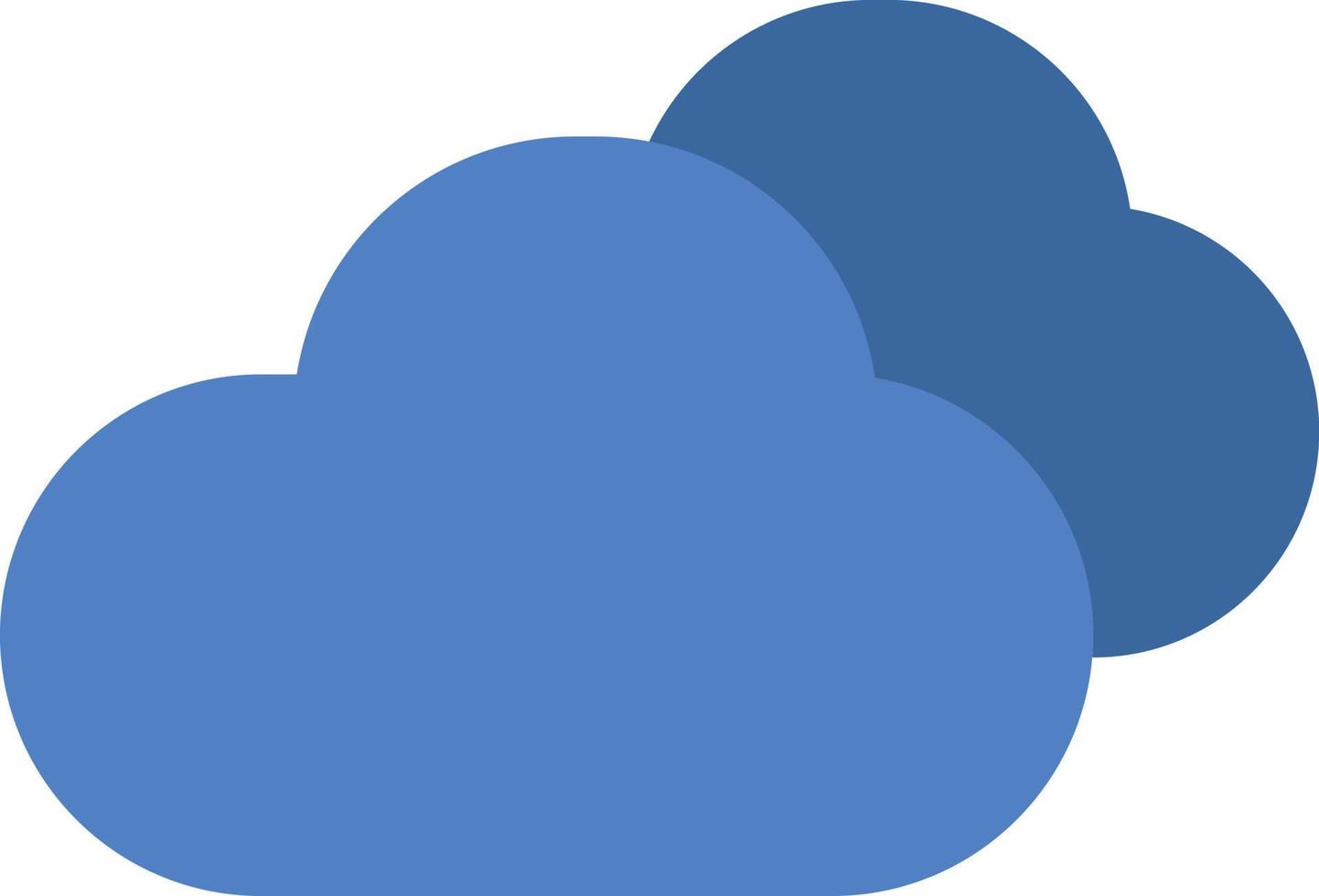 Two blue clouds, icon illustration, vector on white background 13823608 ...