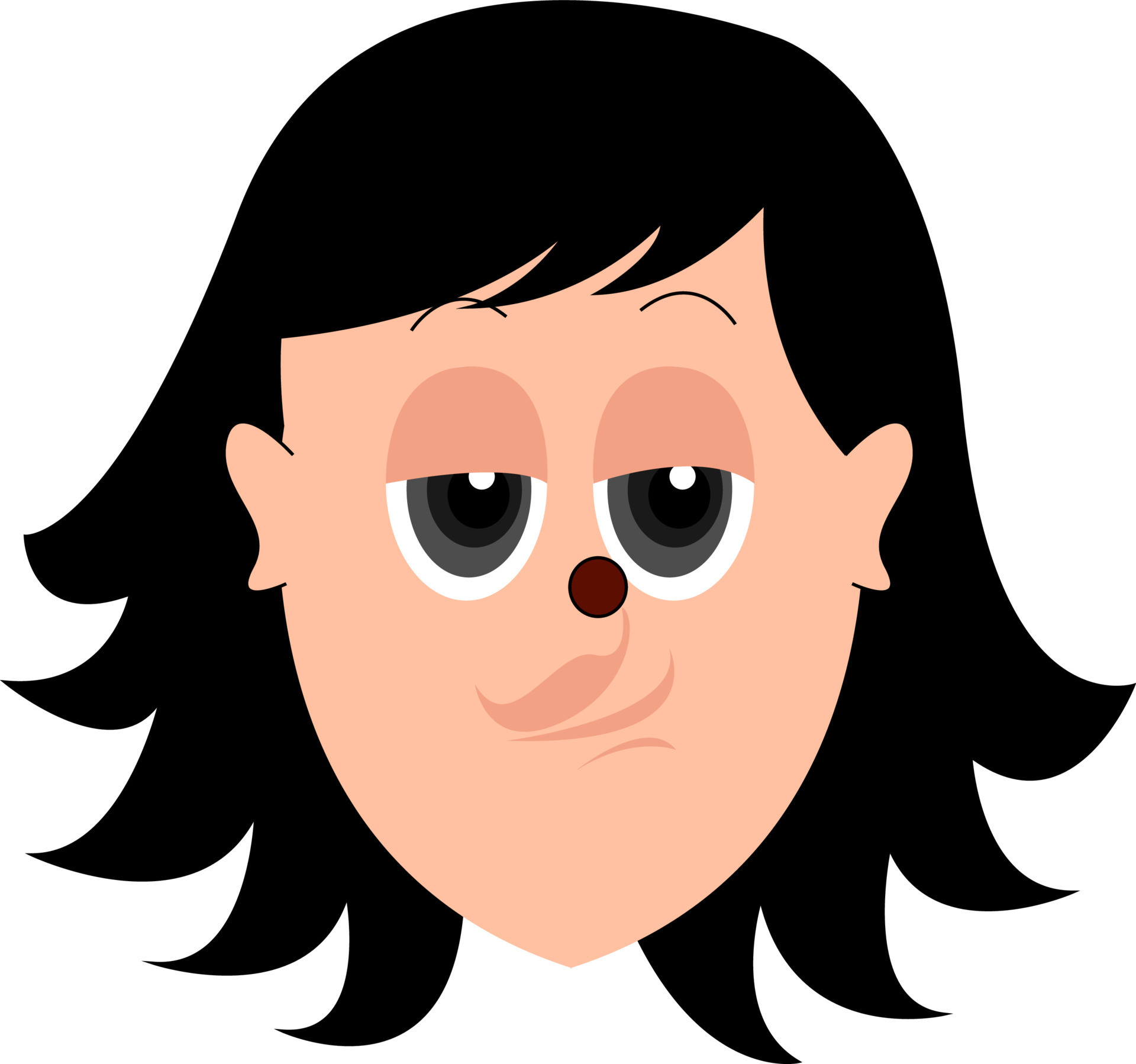 Ugly Girl Illustration Vector On White Background 13825925 Vector Art At Vecteezy