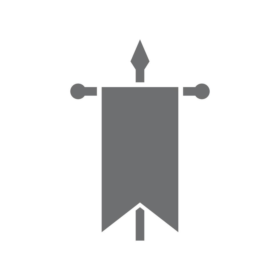 eps10 grey vector Battle flag abstract solid art icon isolated on white ... eps10 grey vector Battle flag abstract solid art icon isolated on white ...