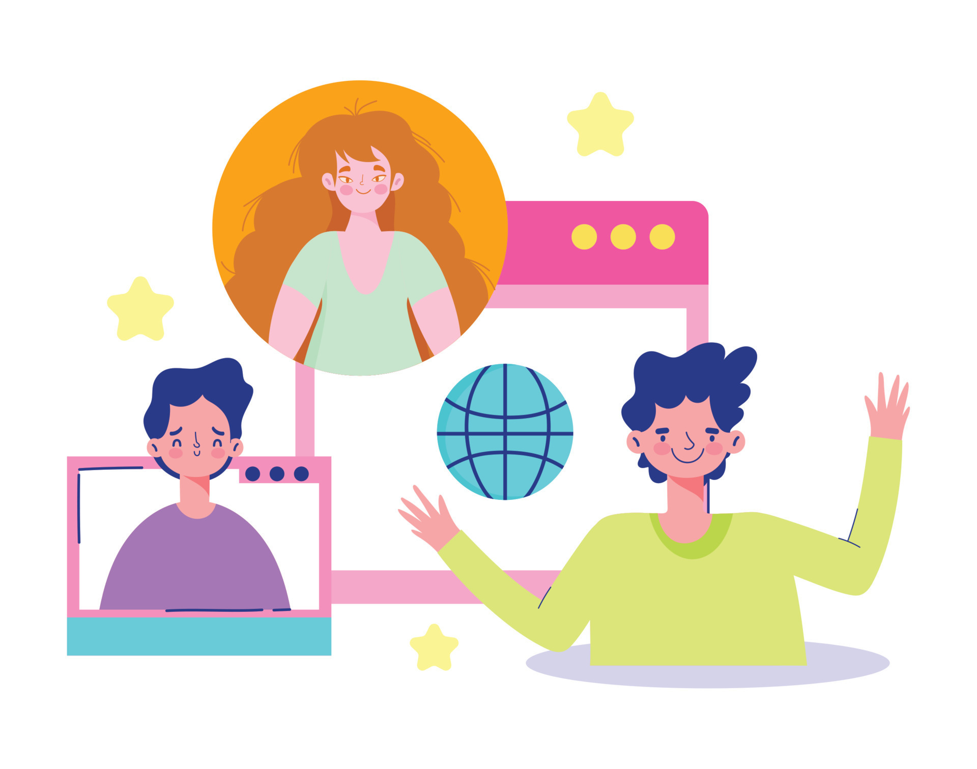 meeting online, people world connected web internet cartoon 13827046 ... meeting online, people world connected web internet cartoon 13827046 ...