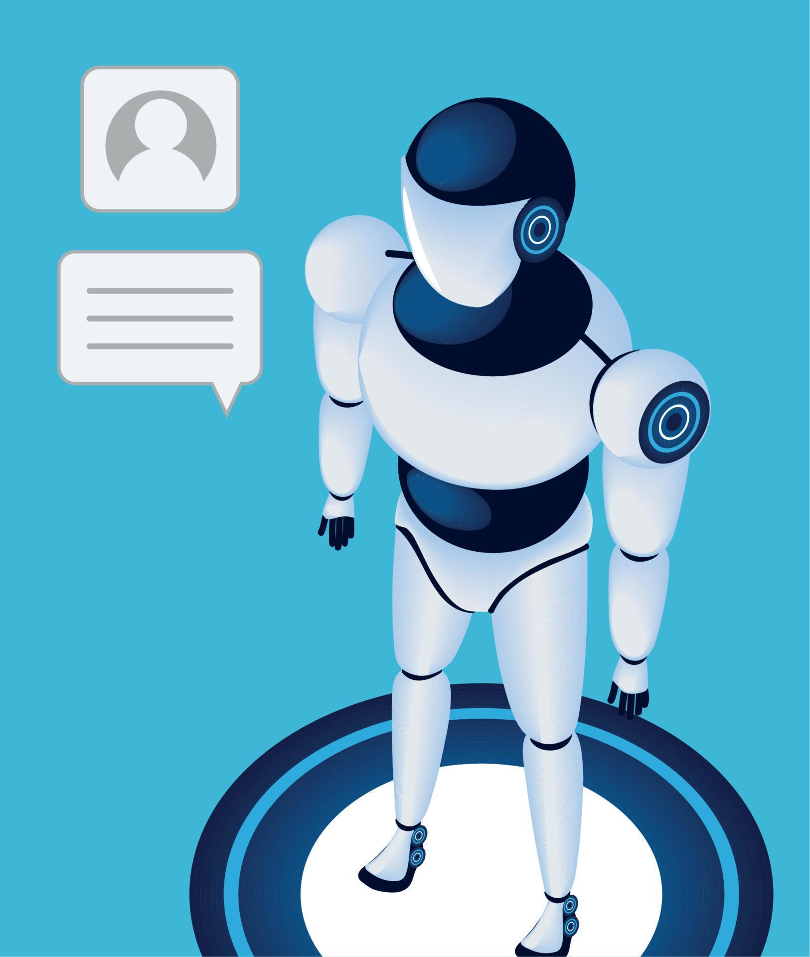 AI robot machine 13827154 Vector Art at Vecteezy