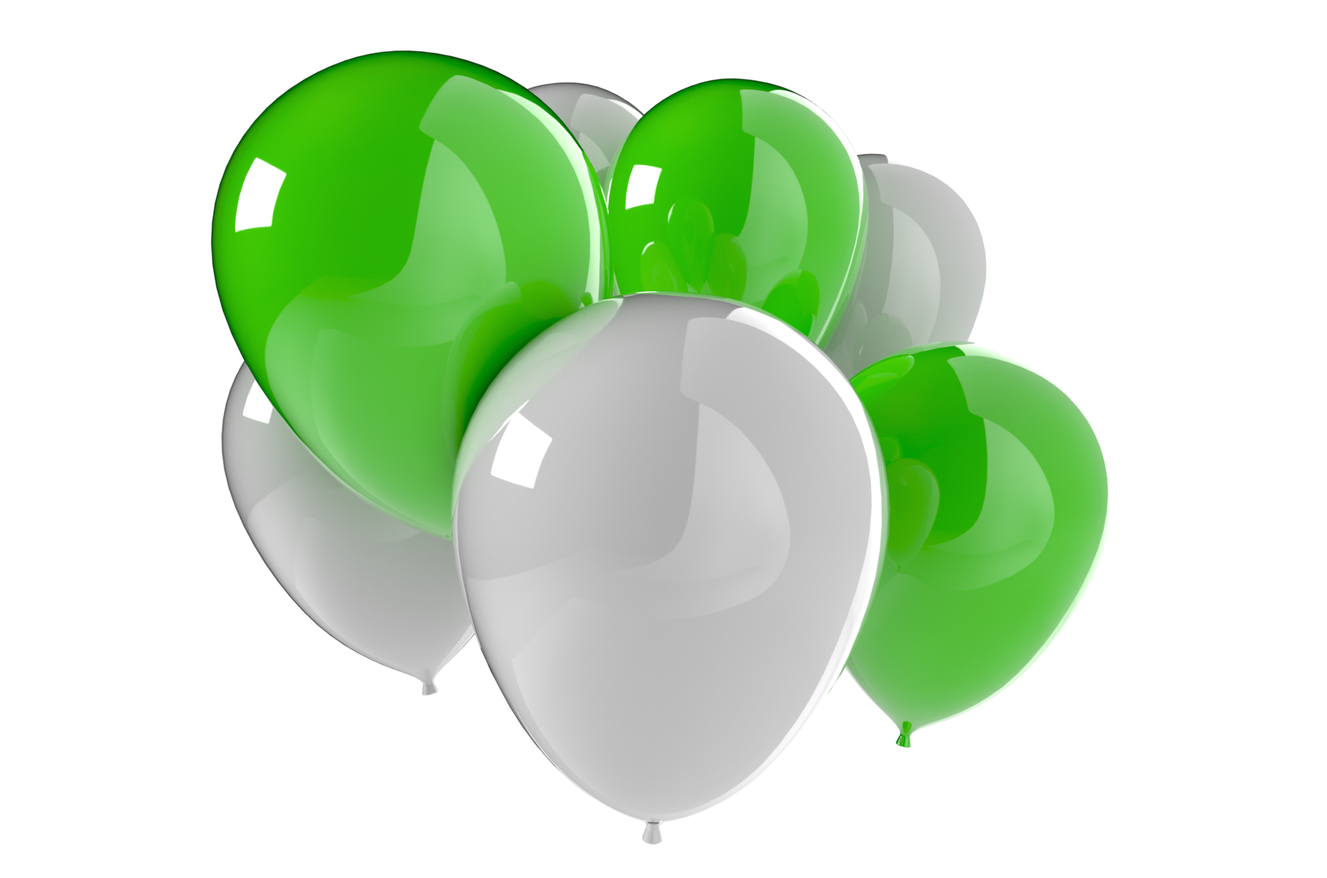 Balloons 3d Render Illustration For Celebration Or Birthday Party