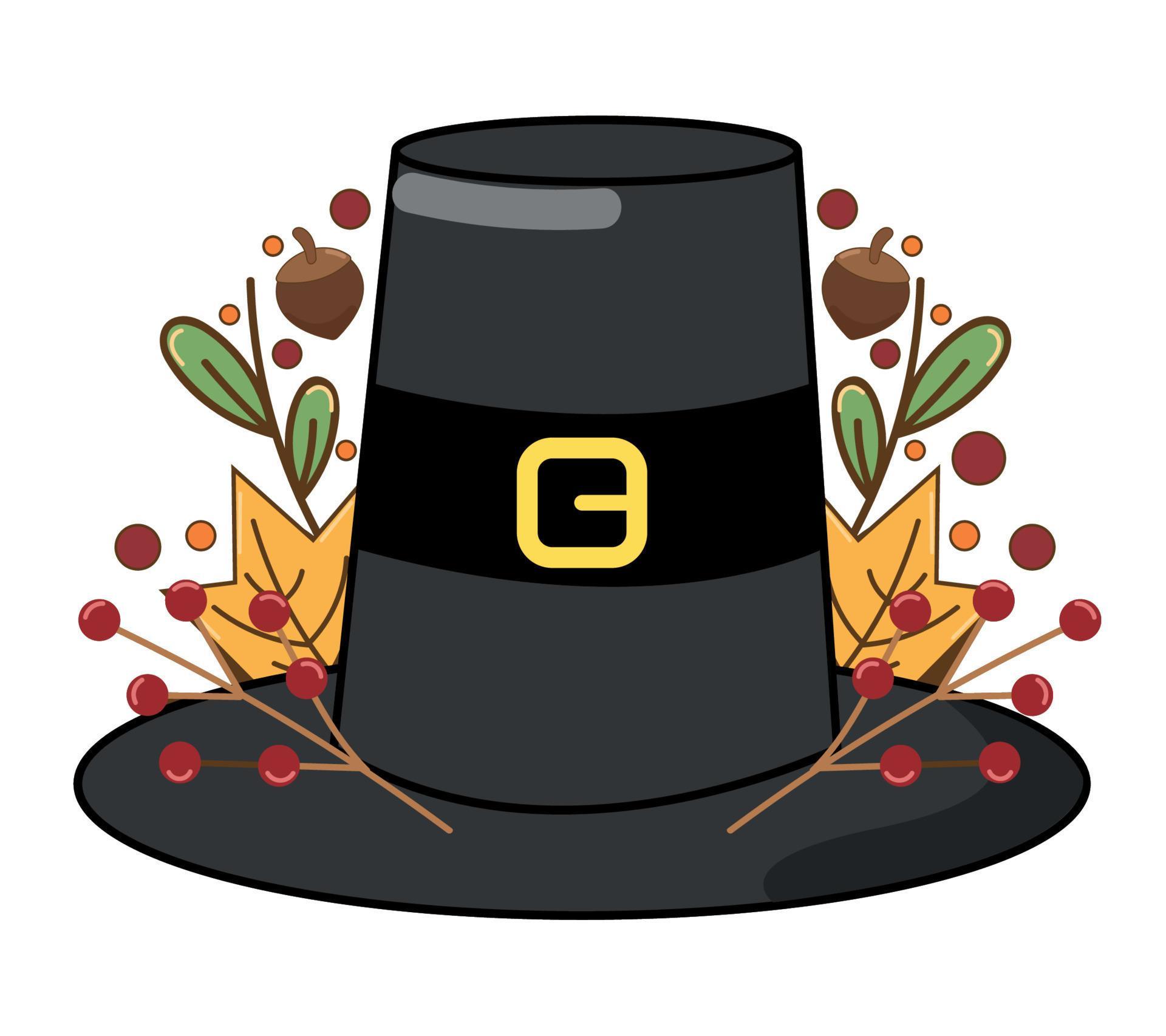 thanksgiving pilgrim hat 13827463 Vector Art at Vecteezy