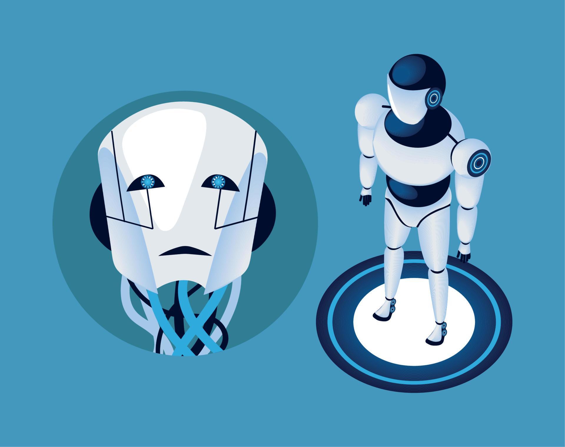 artificial intelligence robot automation 13827516 Vector Art at Vecteezy