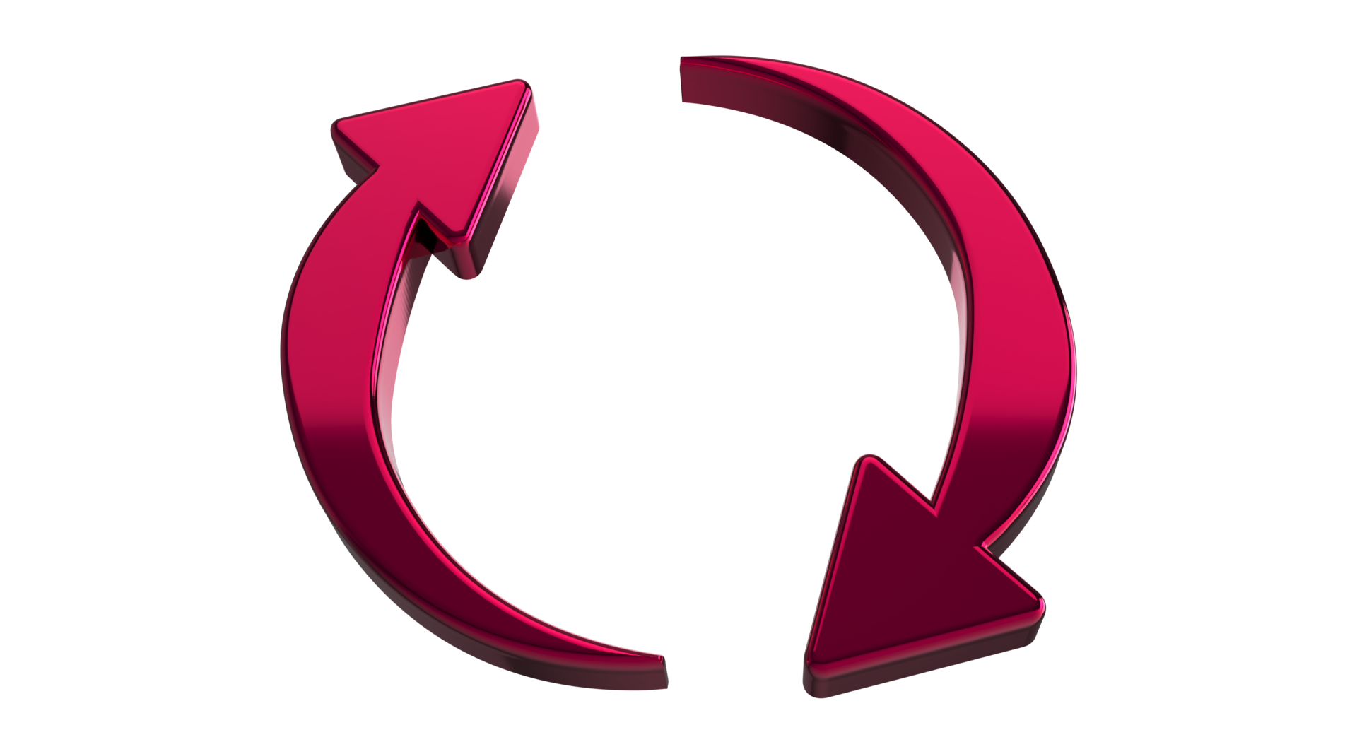 3D Refresh Curve Arrows icon isolated on transparent background ... 3D Refresh Curve Arrows icon isolated on transparent background ...