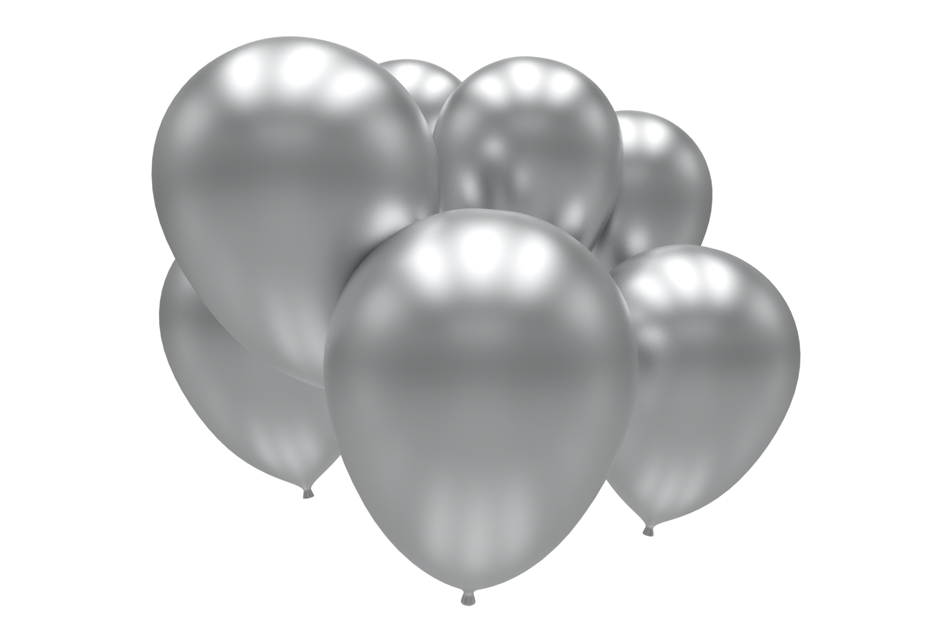 Balloons 3d render illustration for celebration or birthday party 13828835 PNG