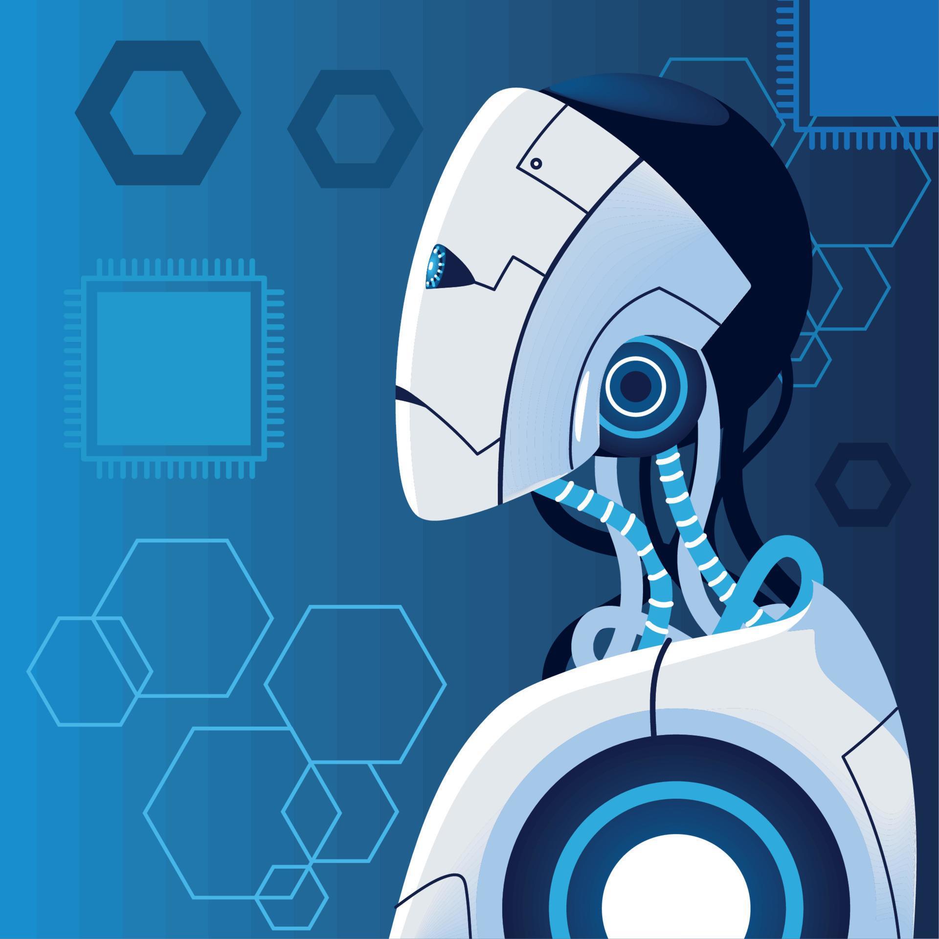 artificial intelligence robot 13830378 Vector Art at Vecteezy
