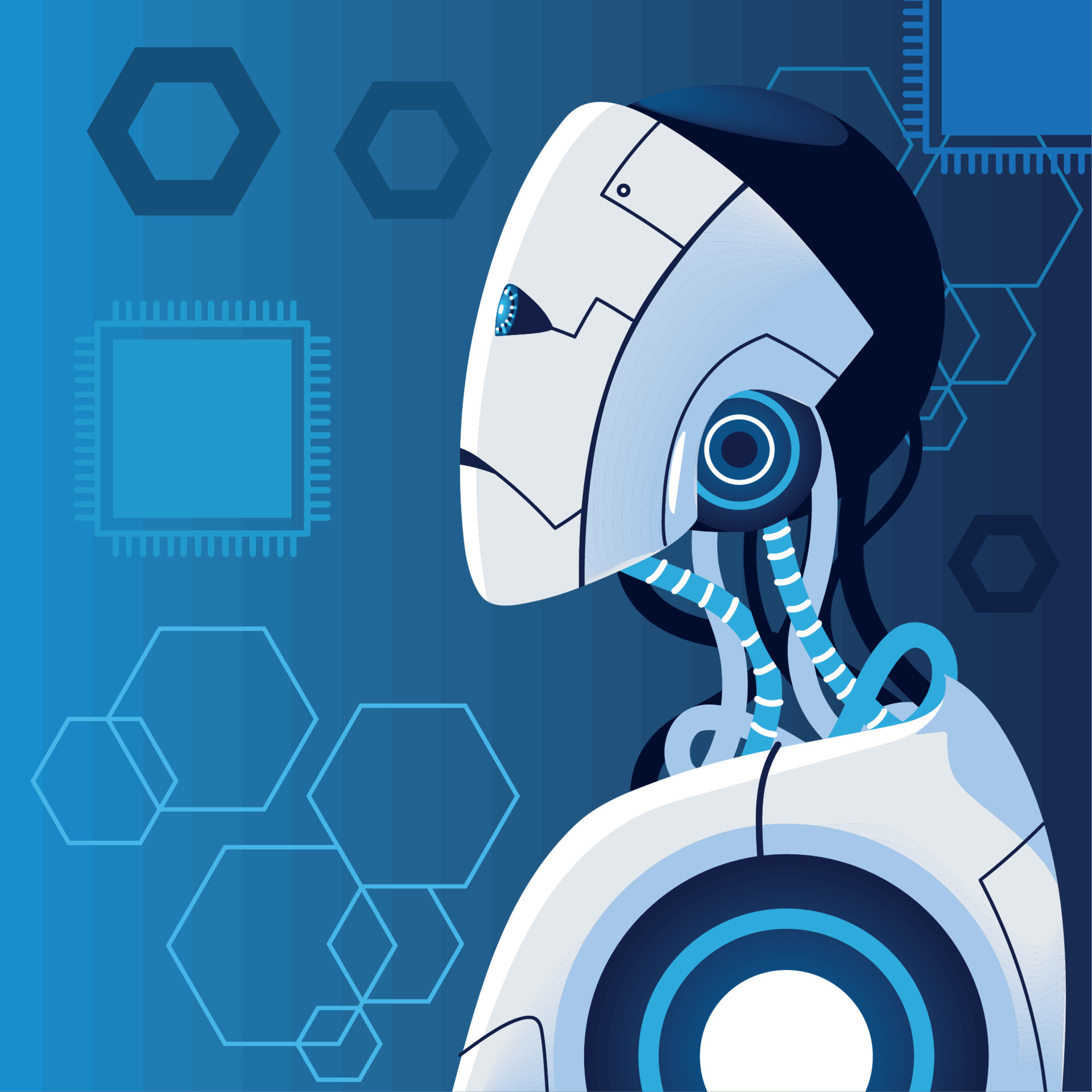 artificial intelligence robot 13830378 Vector Art at Vecteezy