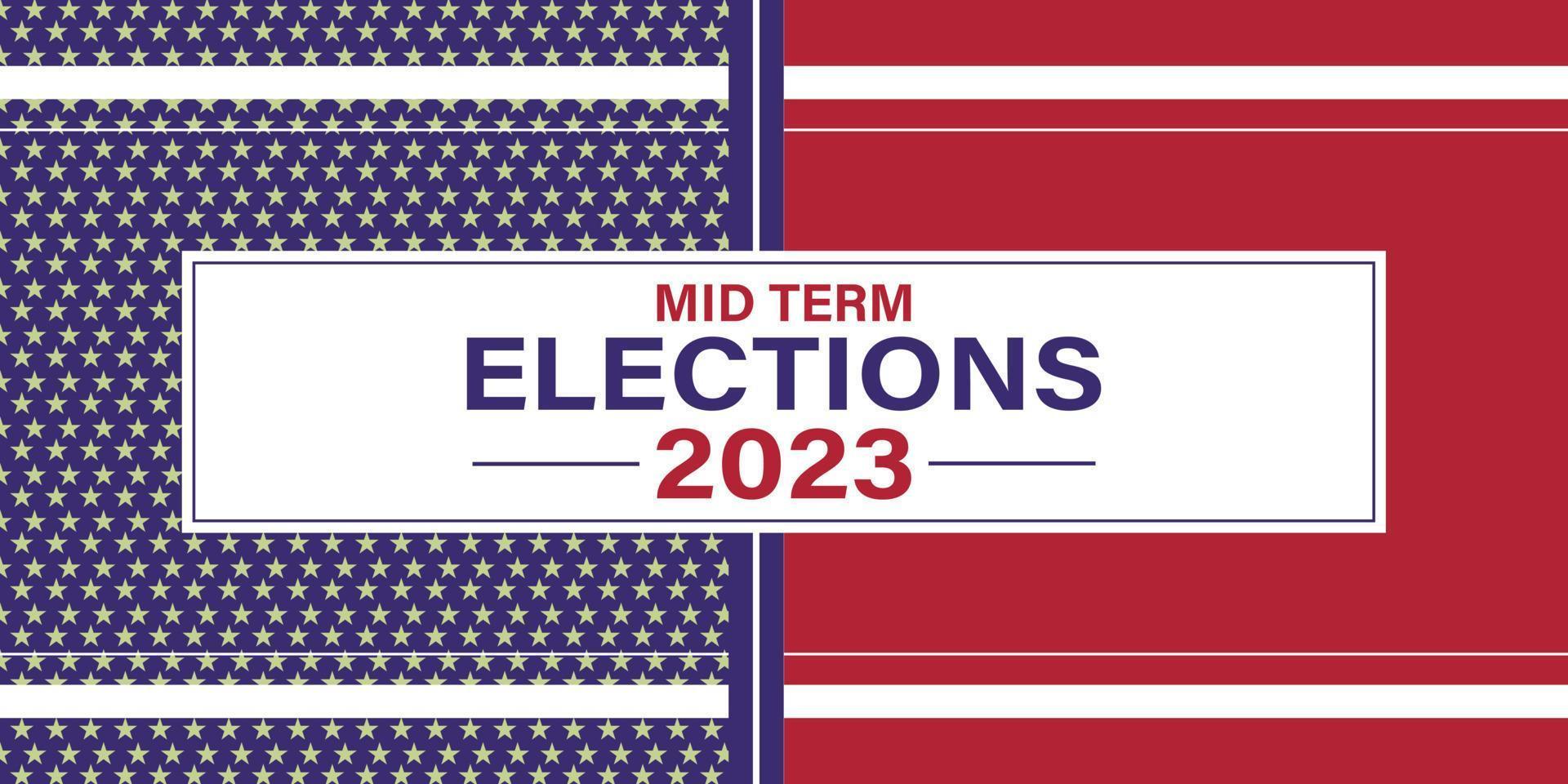 Day of mid term elections. Election voting poster. 13831300 Vector Art ...