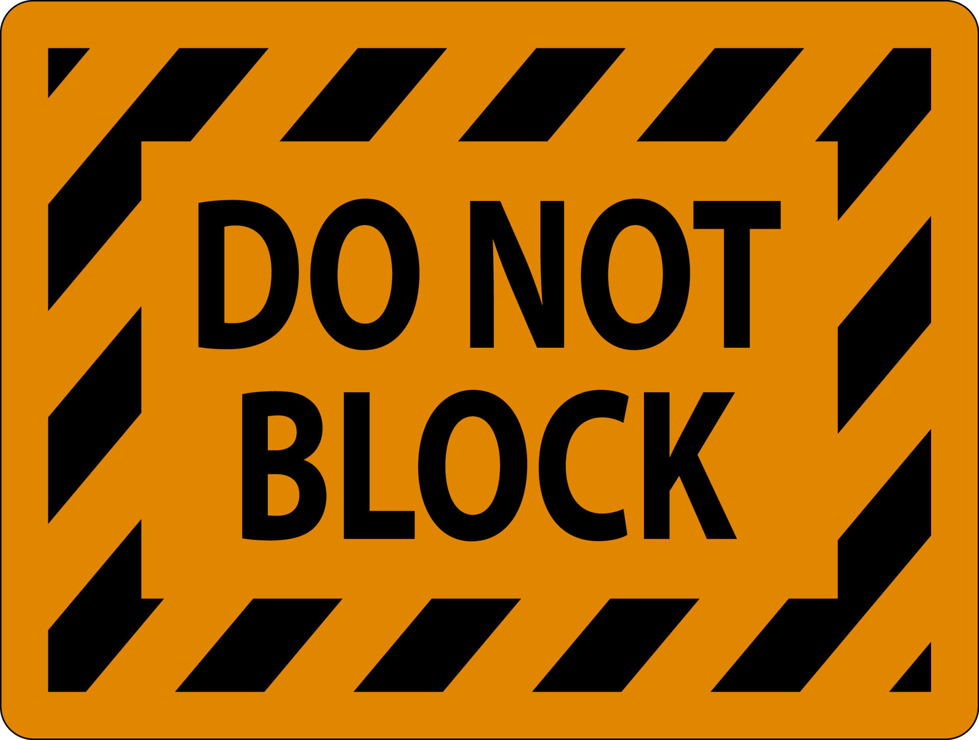 Do Not Block Floor Label Sign On White Background 13832845 Vector Art ...