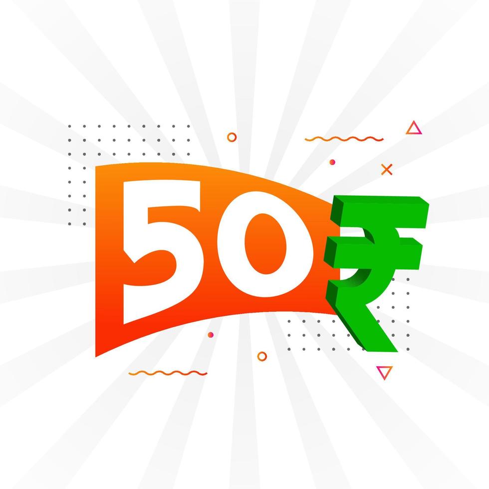 50 Rupee symbol bold text vector image. 50 Indian Rupee currency sign ... 50 Rupee symbol bold text vector image. 50 Indian Rupee currency sign ...