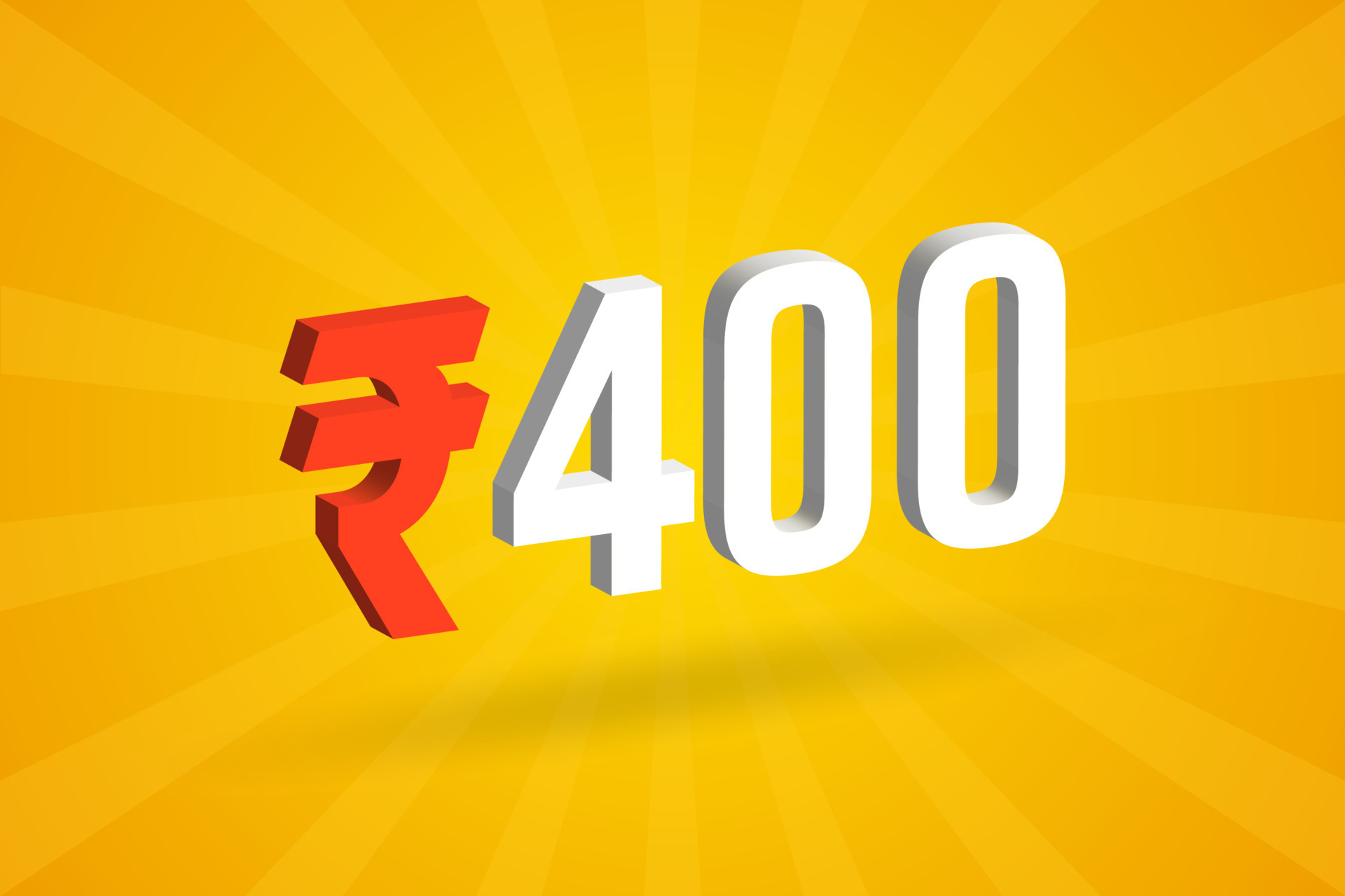 400 Rupee 3D symbol bold text vector image. 3D 400 Indian Rupee ... 400 Rupee 3D symbol bold text vector image. 3D 400 Indian Rupee ...
