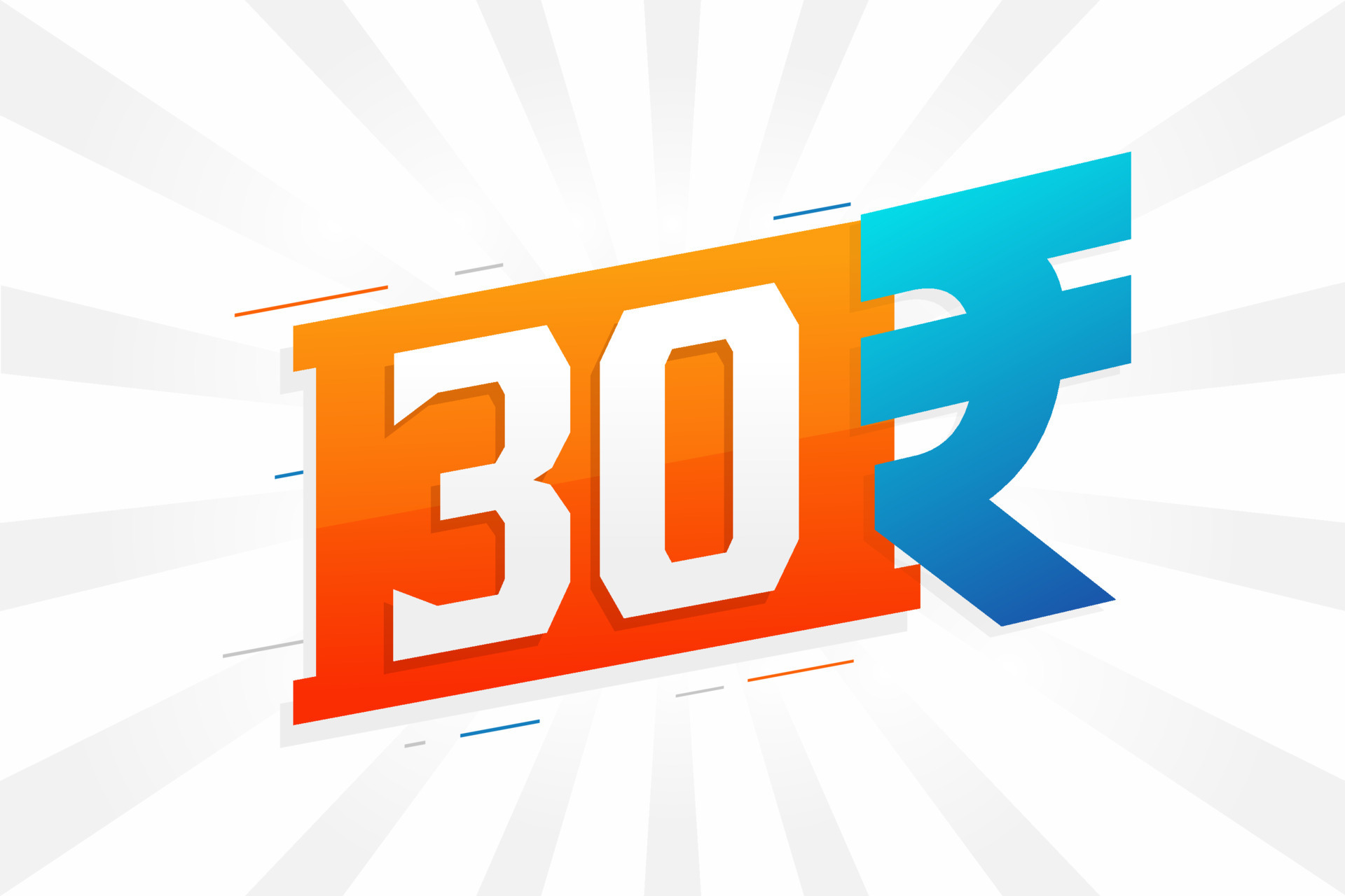 30 Rupee symbol bold text vector image. 30 Indian Rupee currency sign vector illustration ...