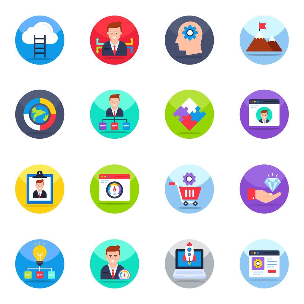 Pack of Business and Data Flat Icons 13833455 Vector Art at Vecteezy