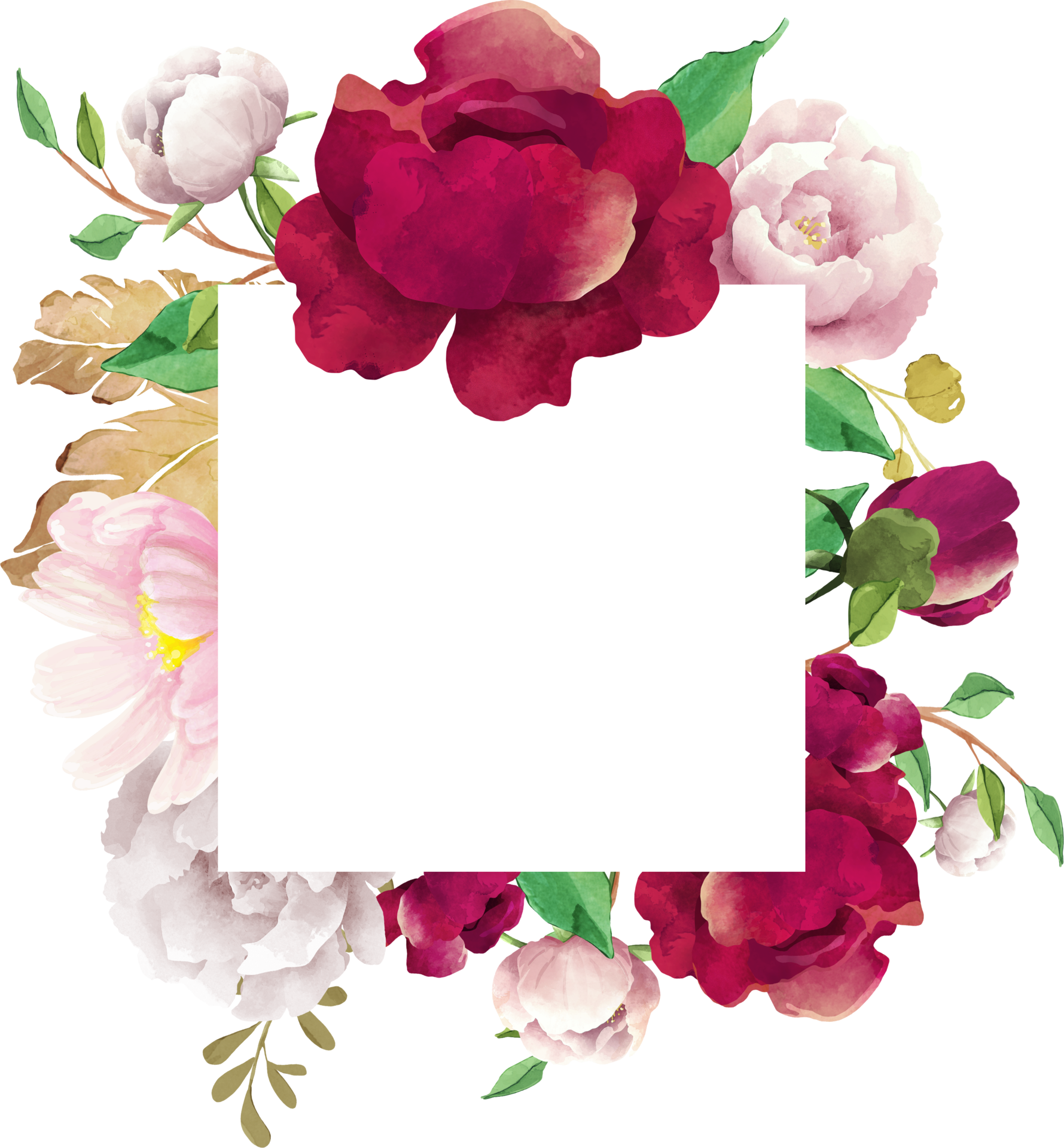 Beautiful Square Flower Frame 13835192 PNG Beautiful Square Flower Frame 13835192 PNG