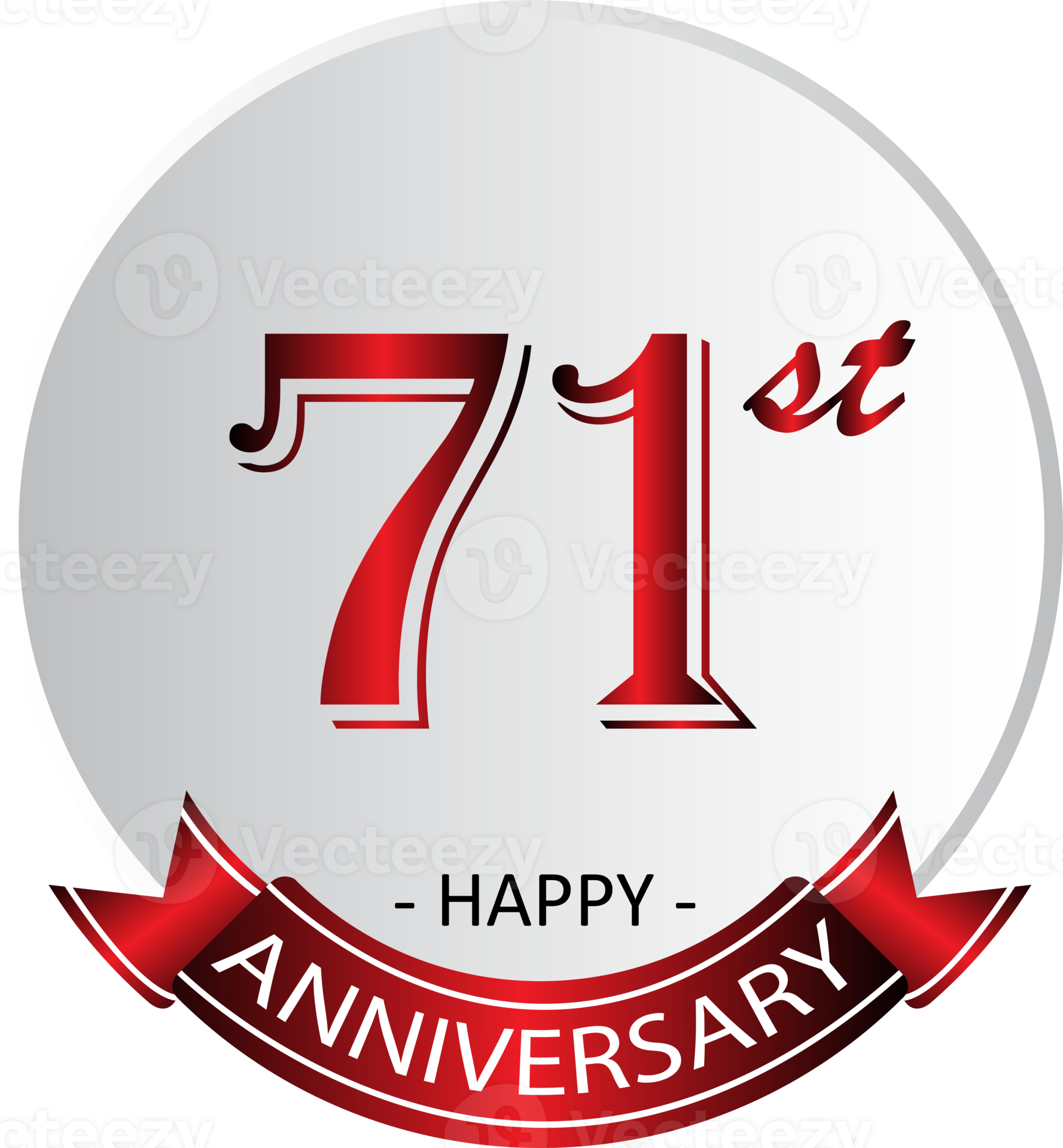 71st anniversary celebration label 13836150 PNG