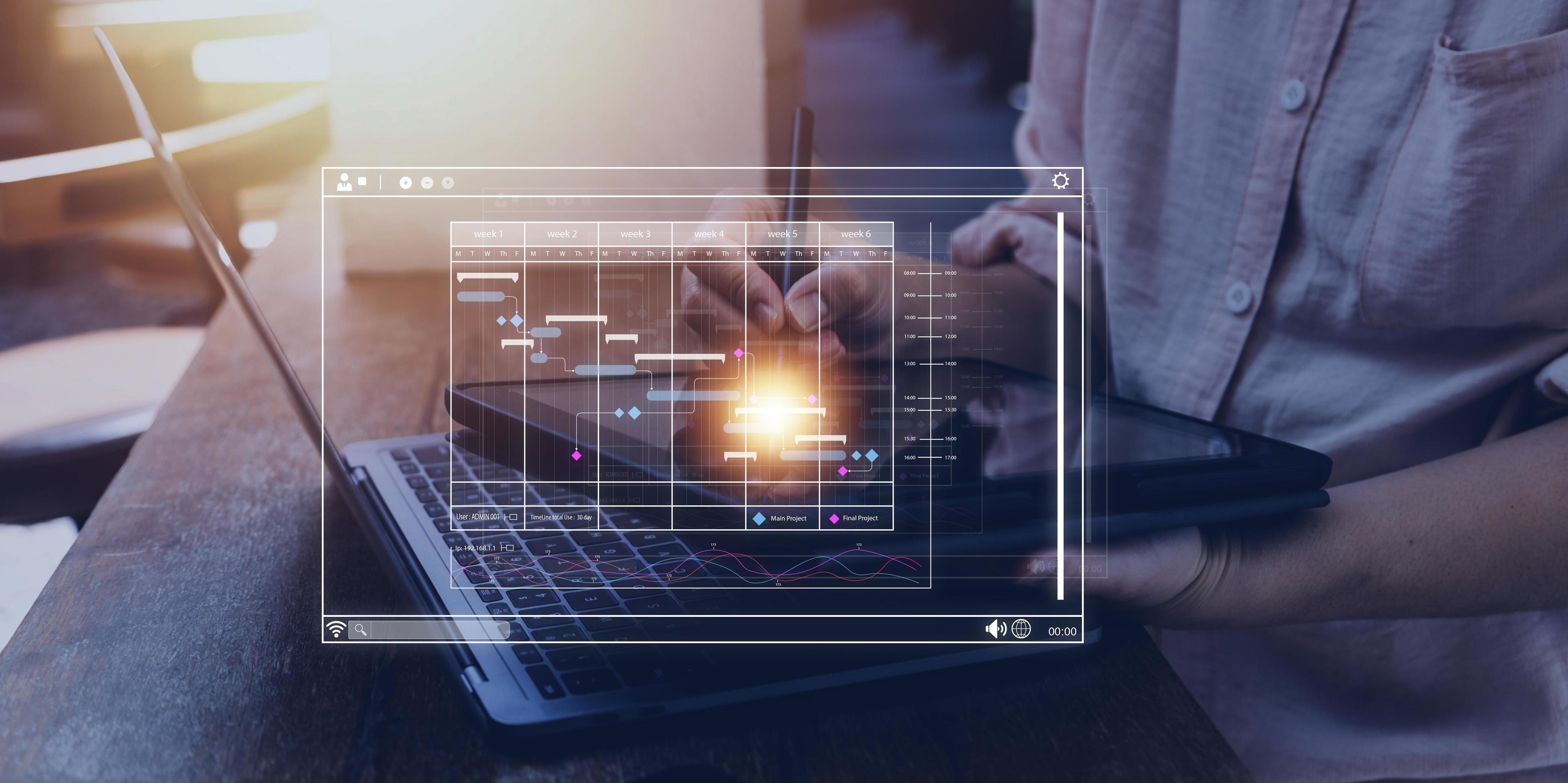 Analyst Working With Computer In Business Analytics And Data Management System To Make Report